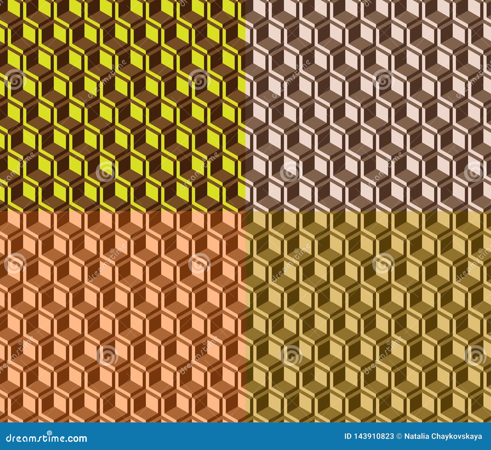 Vector Model-set Geometric Seamless Simple Modern Texture Set of Four ...