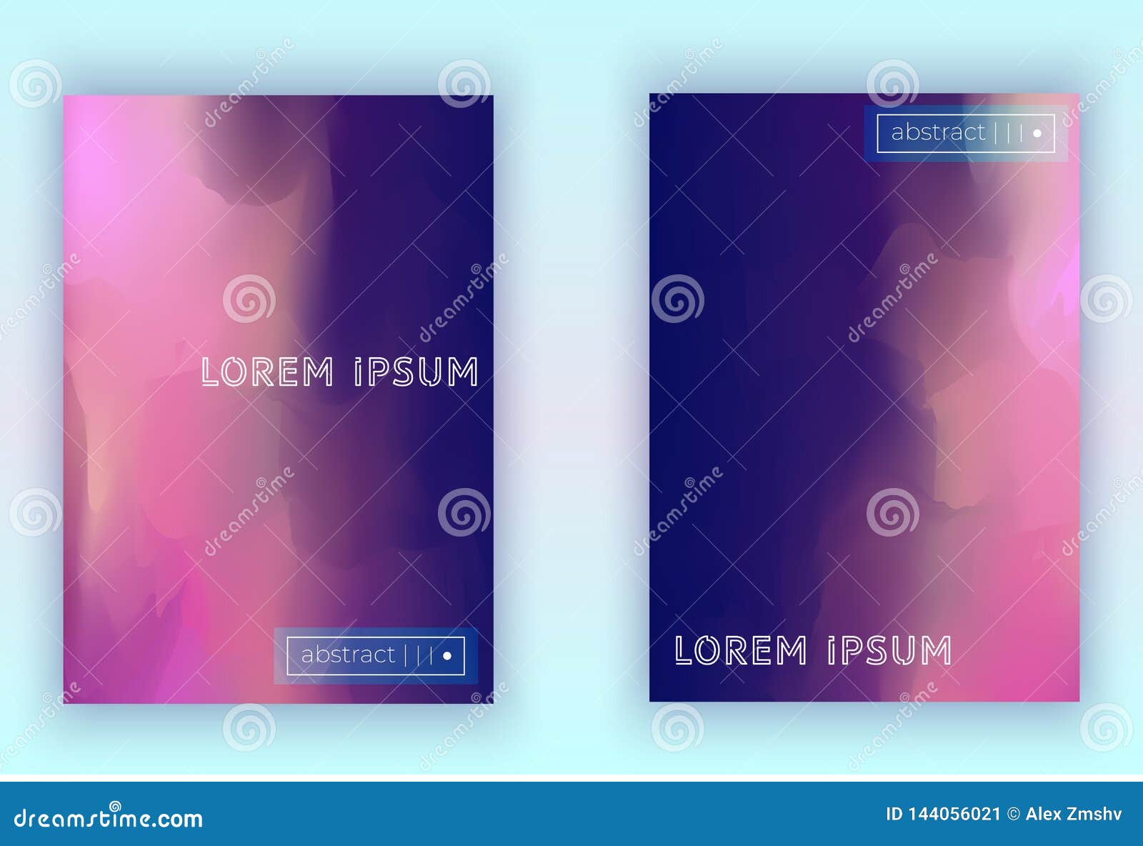 Abstract Cloudy Vector Background Cover Set Stock Vector - Illustration ...
