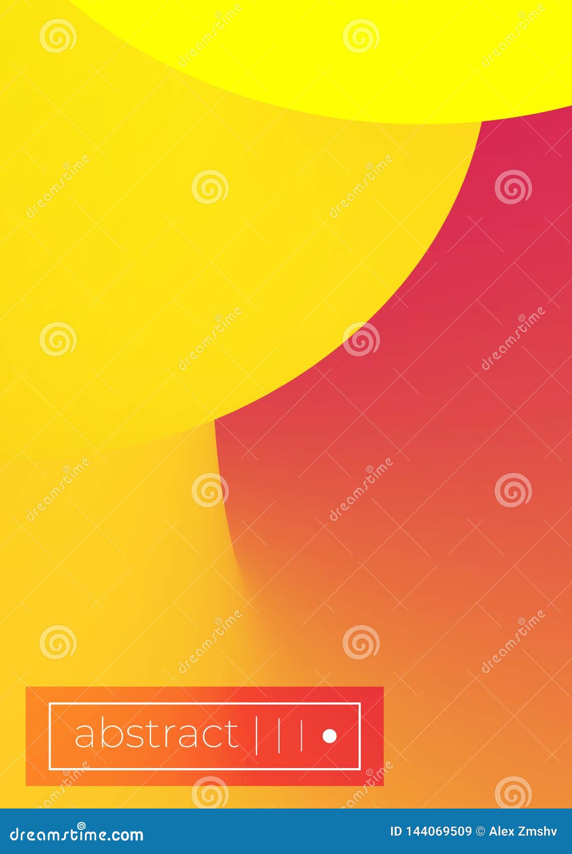 Bright Yellow Red Abstract Fluid Shape Background Stock Vector ...