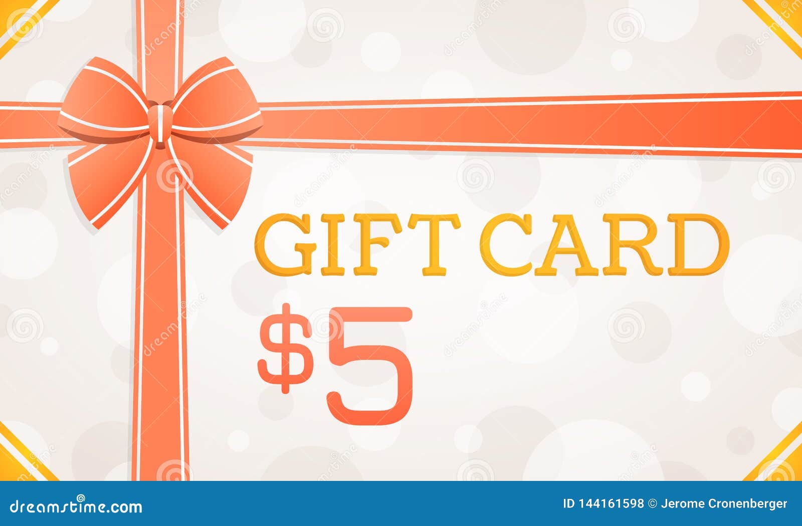 Gift Card, Gift Voucher - 5 Dollars Stock Illustration - Illustration ...
