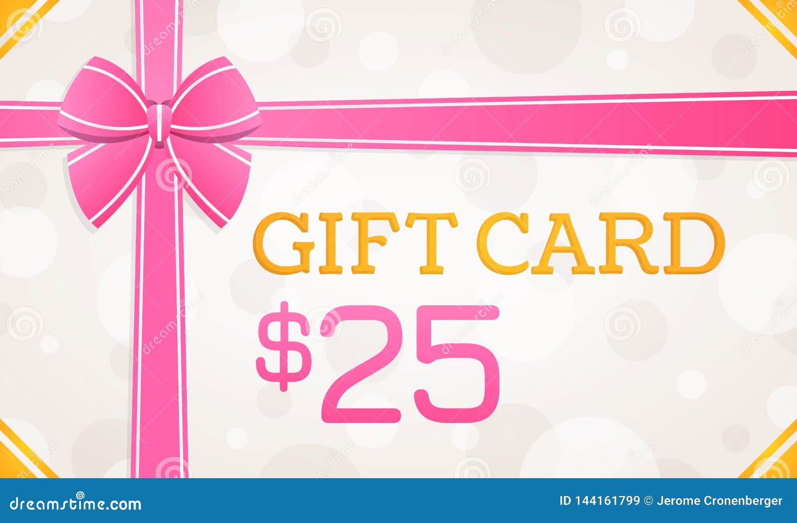 Gift Card, Gift Voucher - 25 Dollars Stock Illustration - Illustration ...