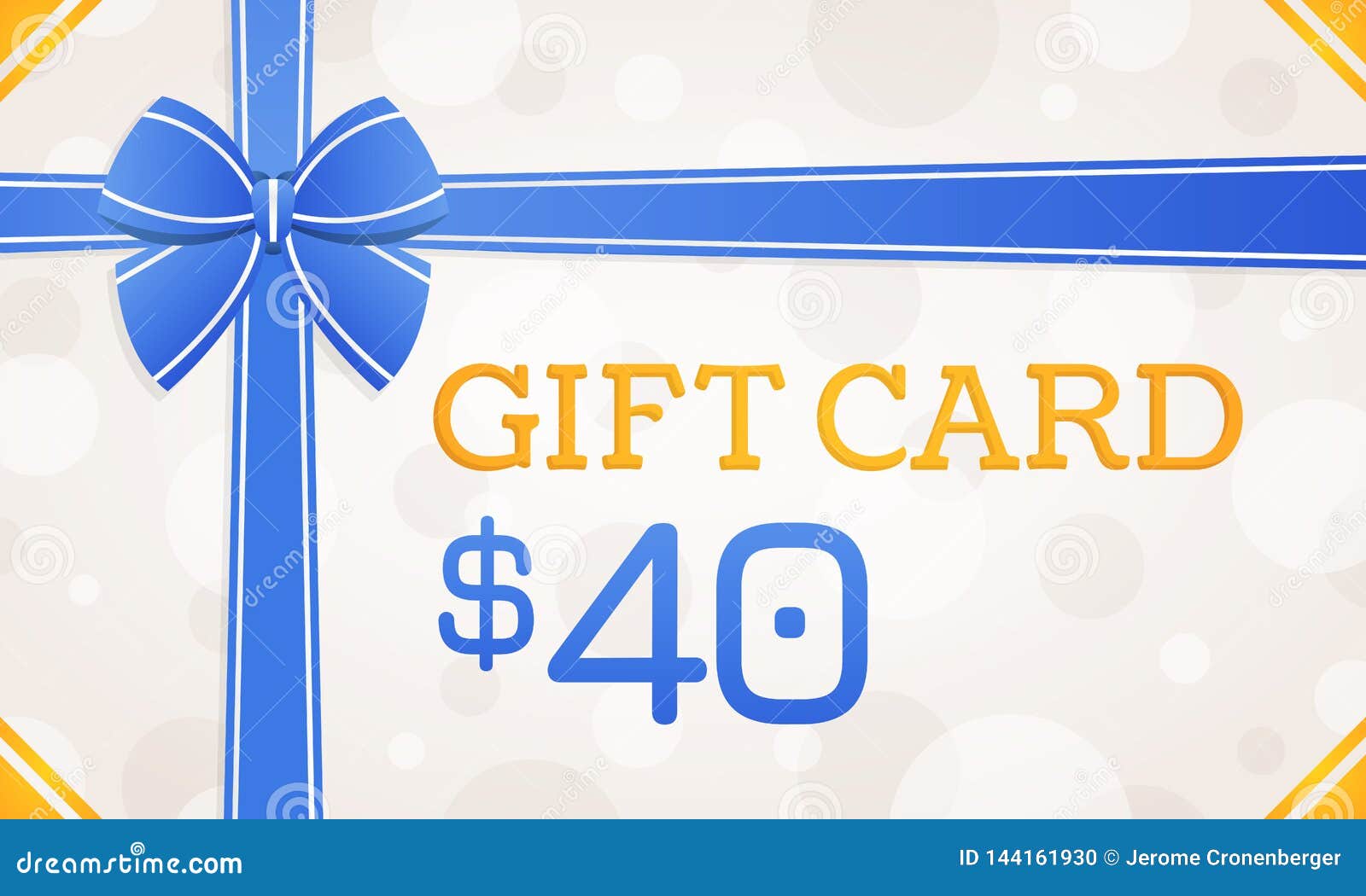 Gift Card, Gift Voucher - 40 Dollars Stock Illustration - Illustration ...