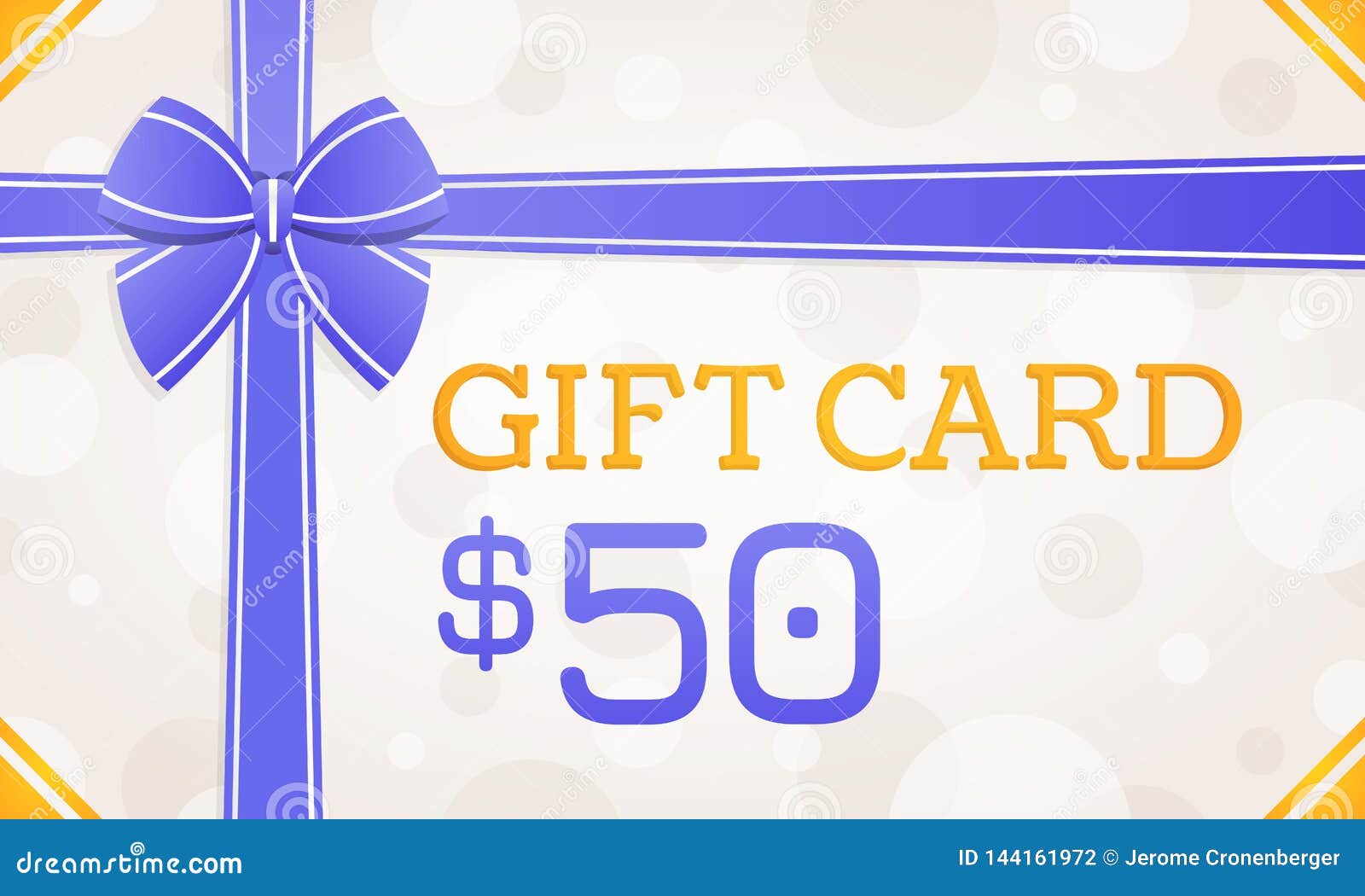 Gift Card, Gift Voucher - 50 Dollars Stock Illustration - Illustration ...