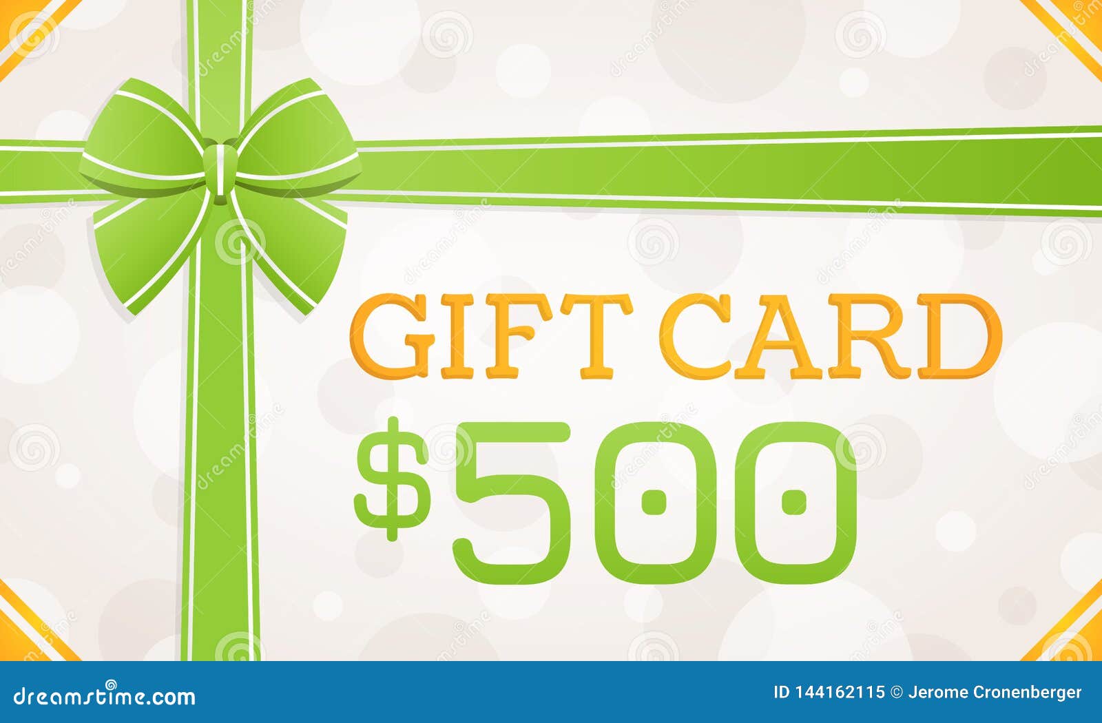 Gift Card, Gift Voucher - 500 Dollars Stock Illustration - Illustration ...