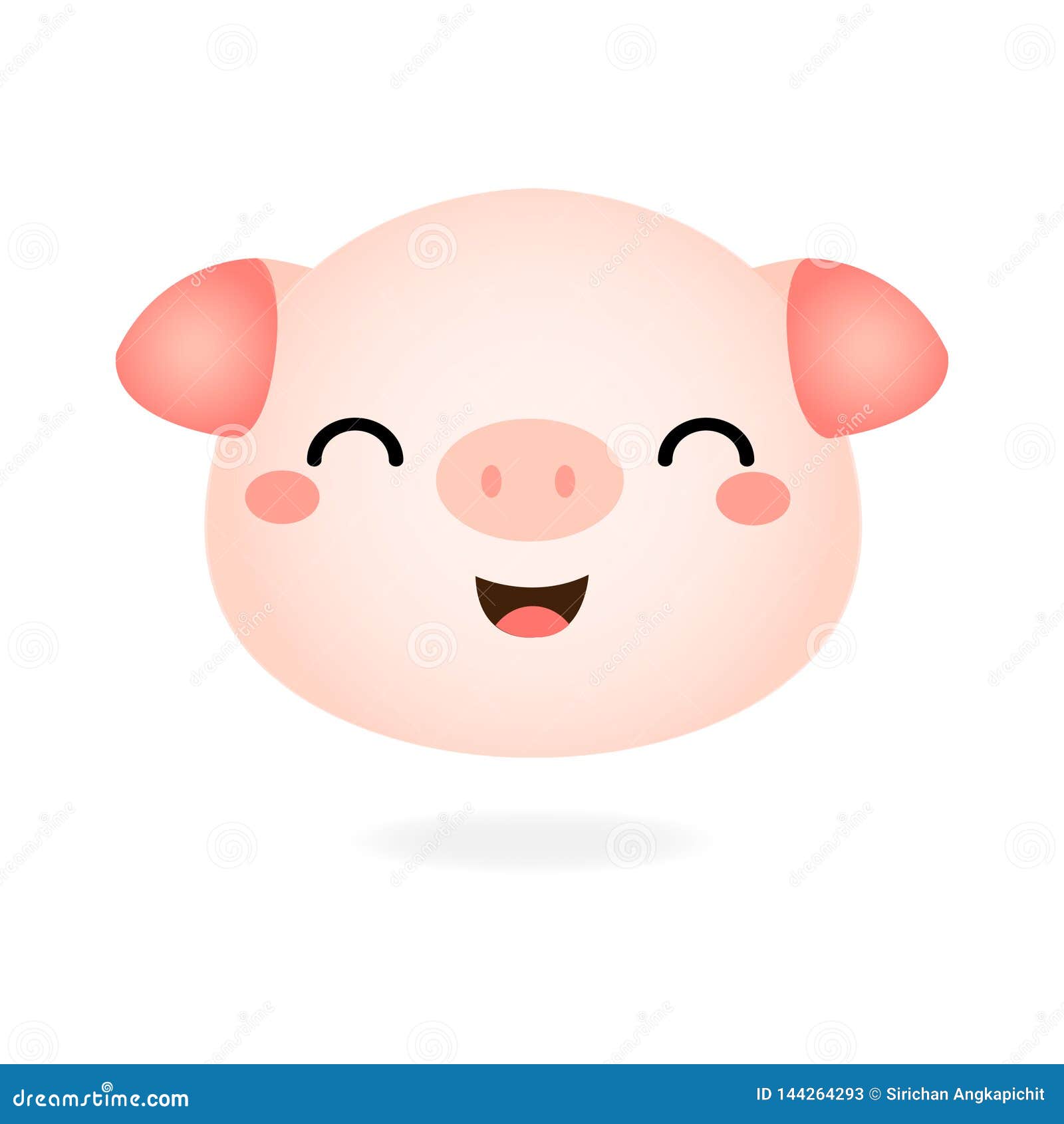 Cute Pig Face. Vector Illustration Stock Vector - Illustration of ...