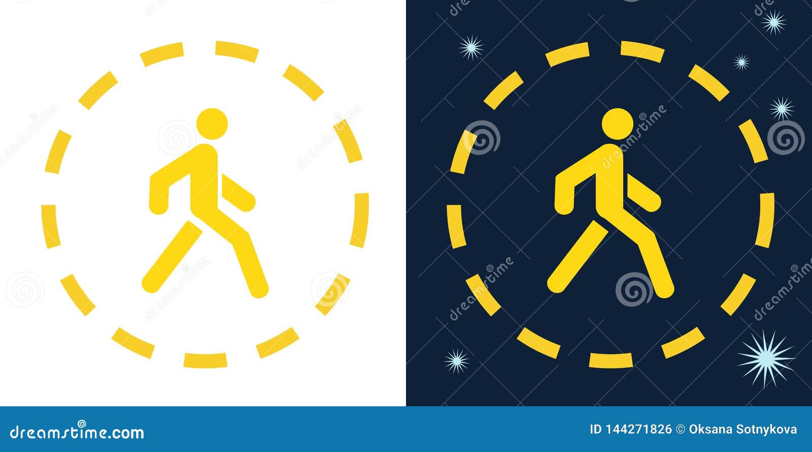 Pedestrian Walking Man Stick Figure Walk Cross Crossing Black White ...