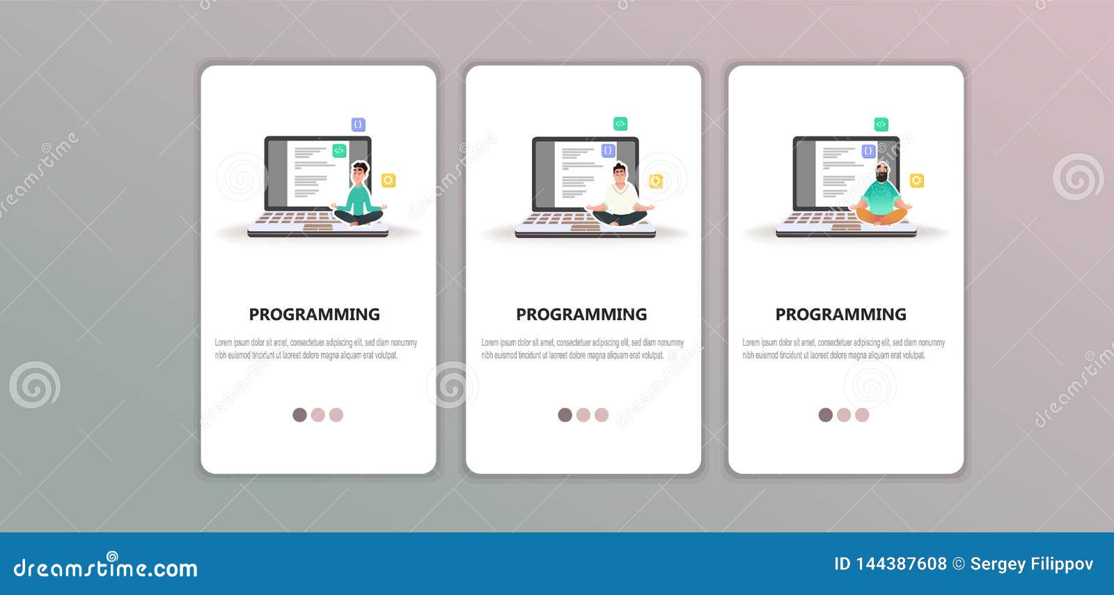 Programmer at work concept stock illustration. Illustration of coding ...