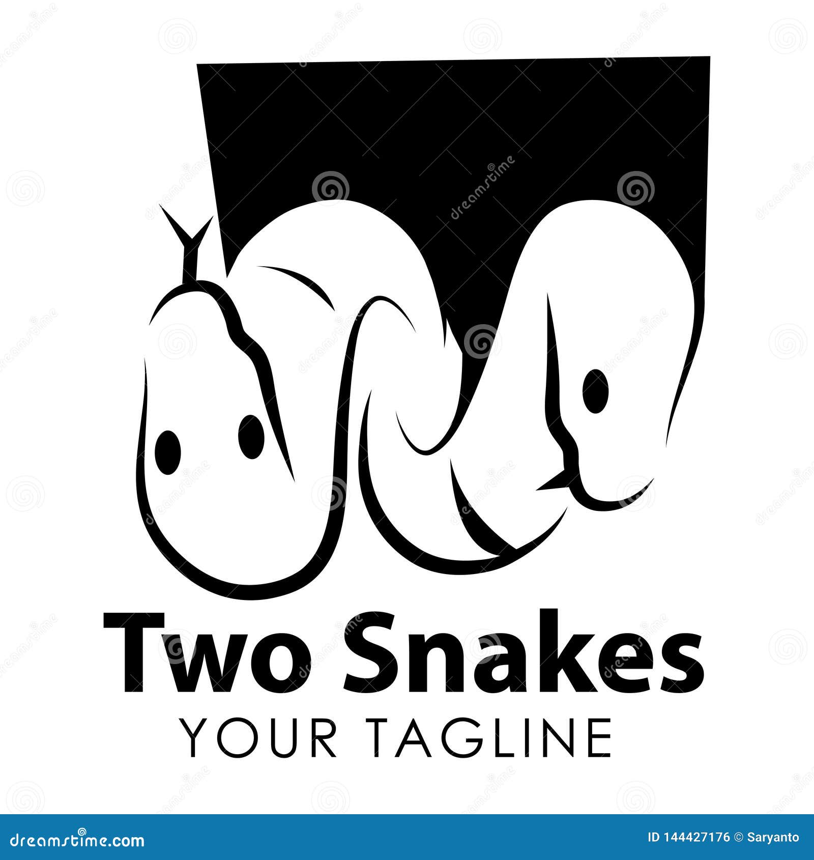 Black Python Logo Template. Black Phyton Monogram Stock Vector - Illustration of monogram ...