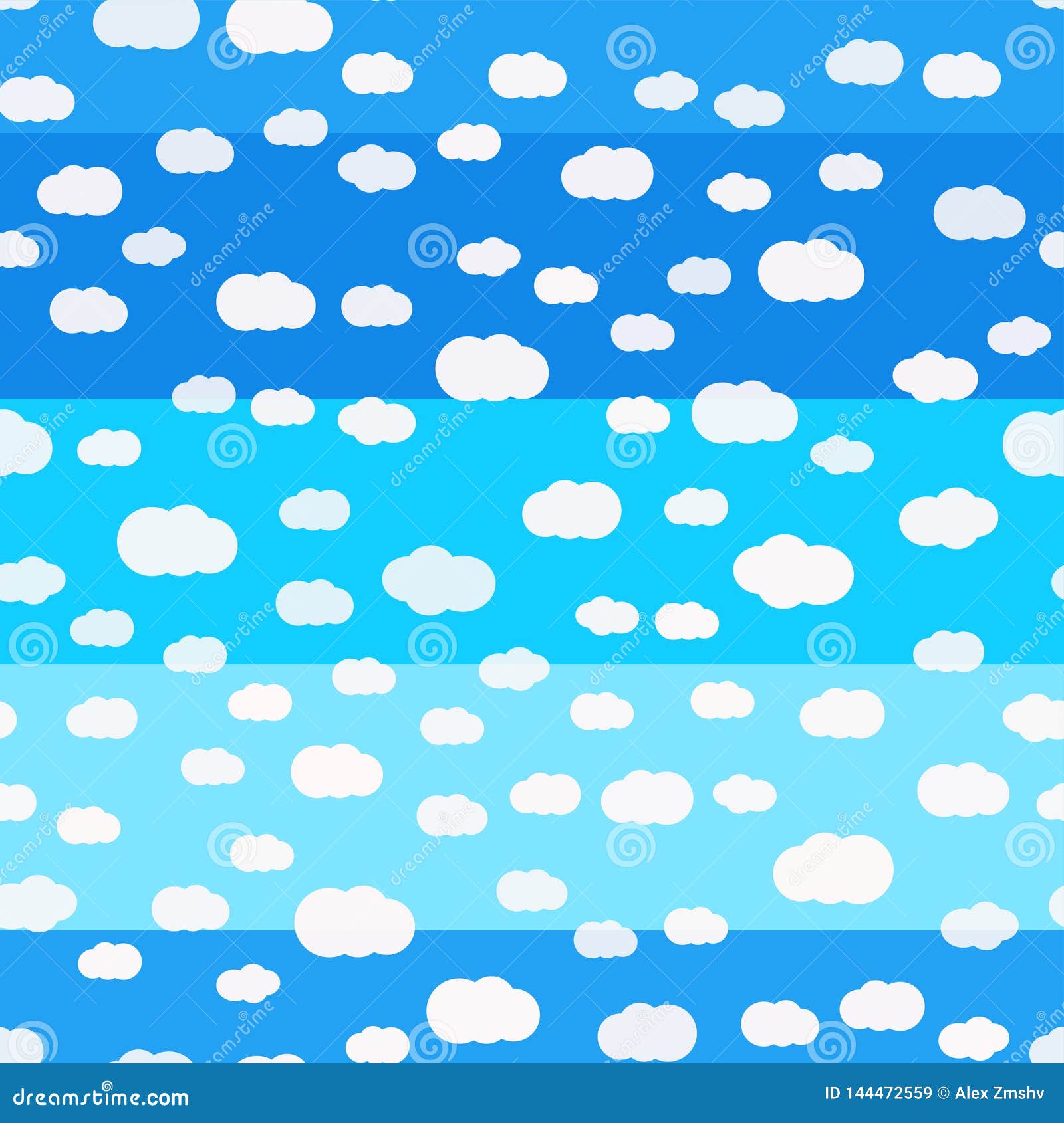 Clouds Bright Colors Seamless Pattern Vector Stock Vector ...