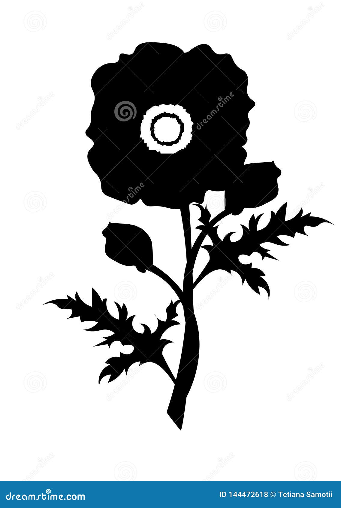 Poppy Logo Design Vector Template Stock Illustration - Illustration of ...