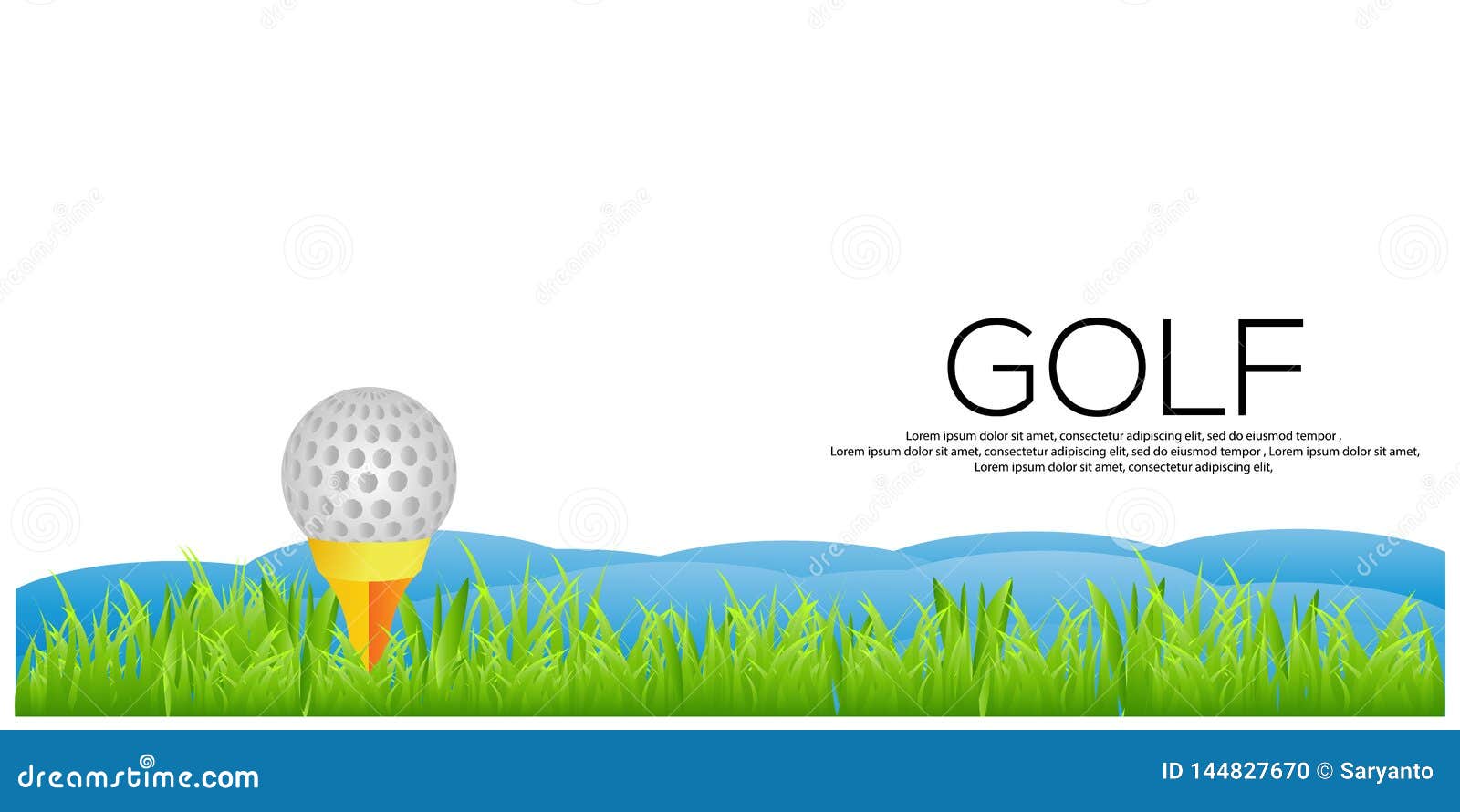 Vector Golf Background. Golf Stock Banner Stock Vector - Illustration ...