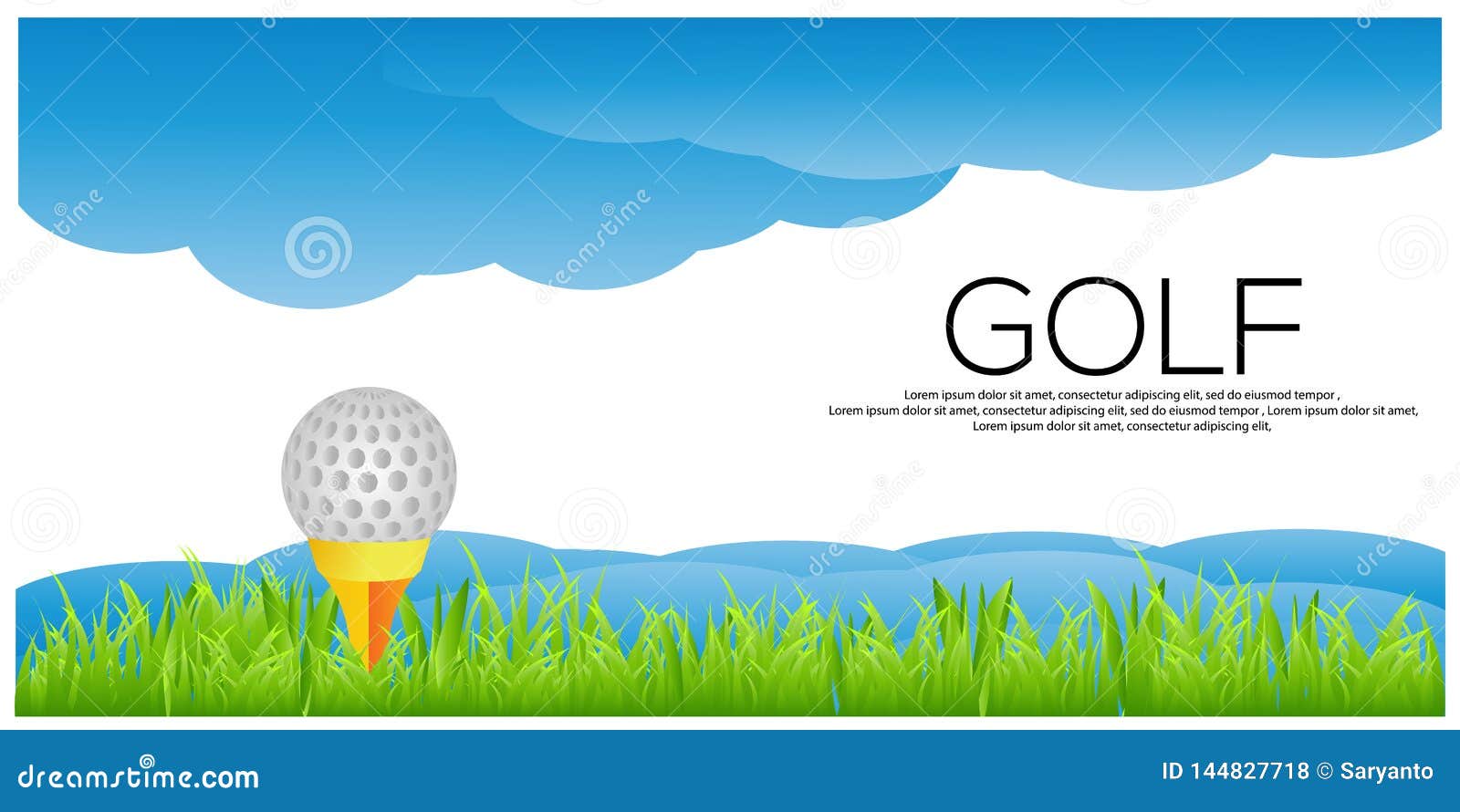 Vector Golf Background. Golf Stock Banner Stock Vector - Illustration ...