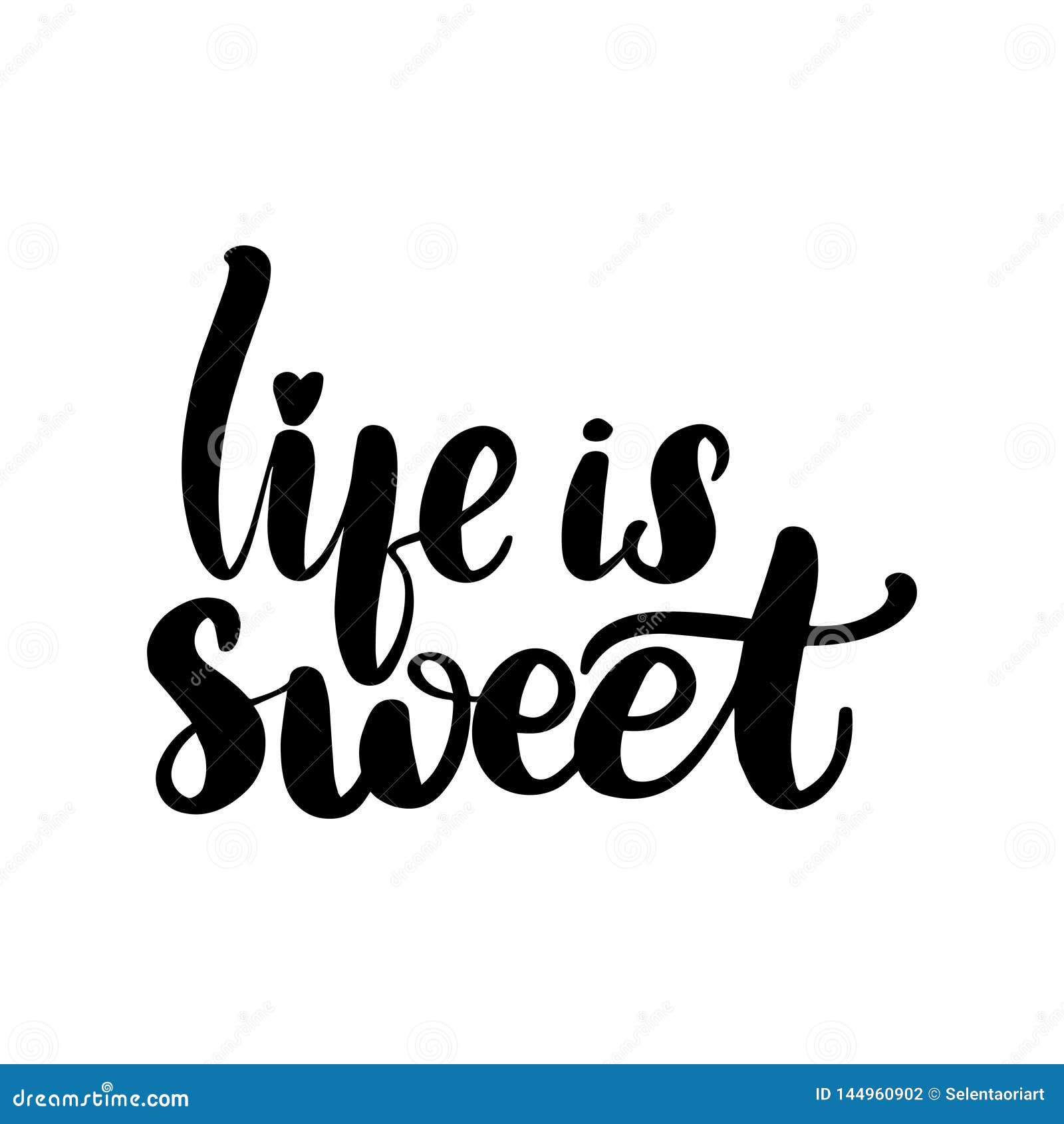 Life is sweet stock vector. Illustration of love, poster - 144960902