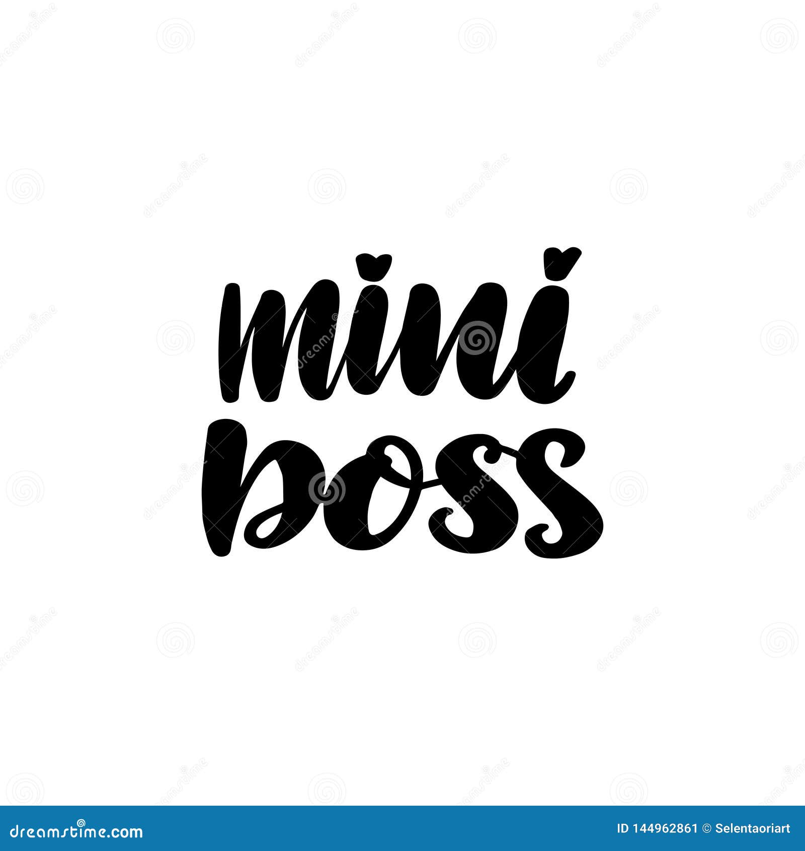 Lettering mini boss stock vector. Illustration of calligraphy - 144962861