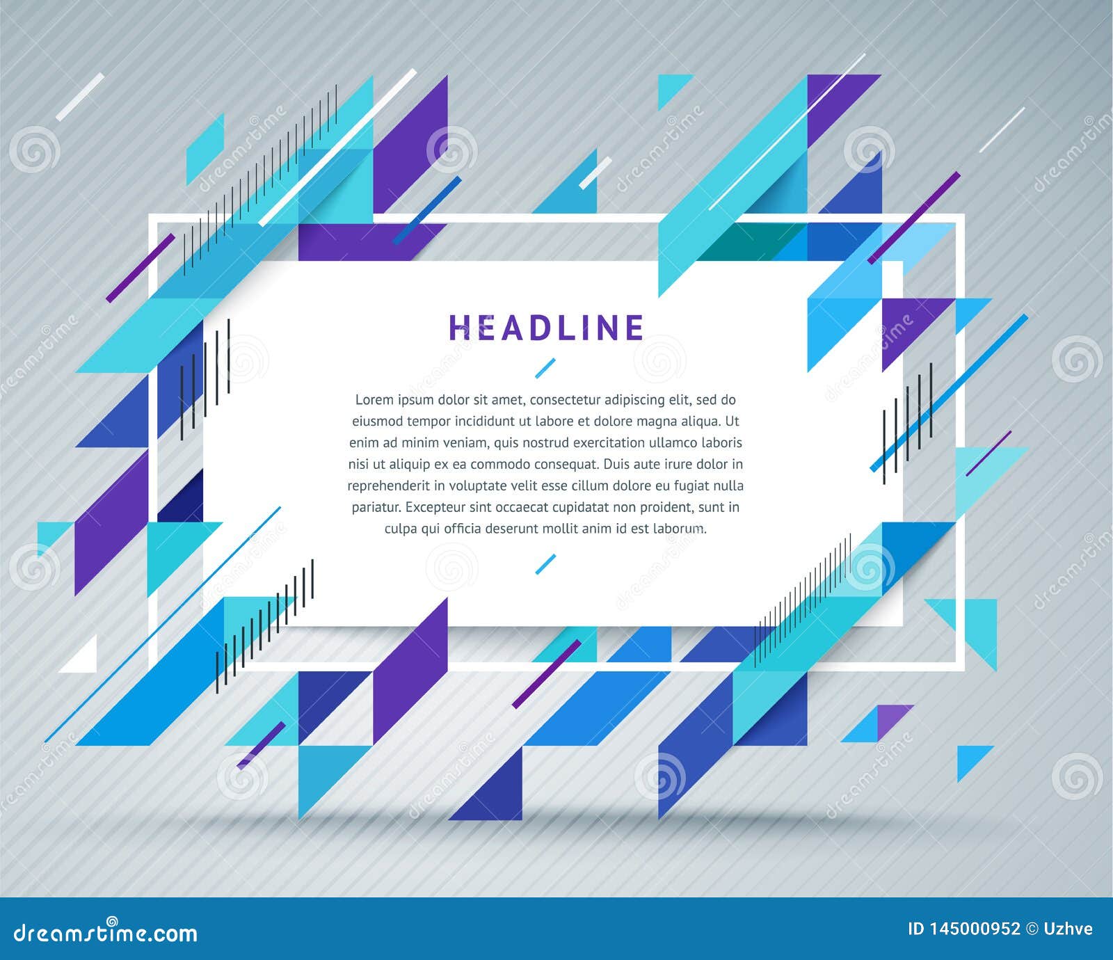 Modern Bright Dynamic Stylish Geometric Frame Stock Vector ...