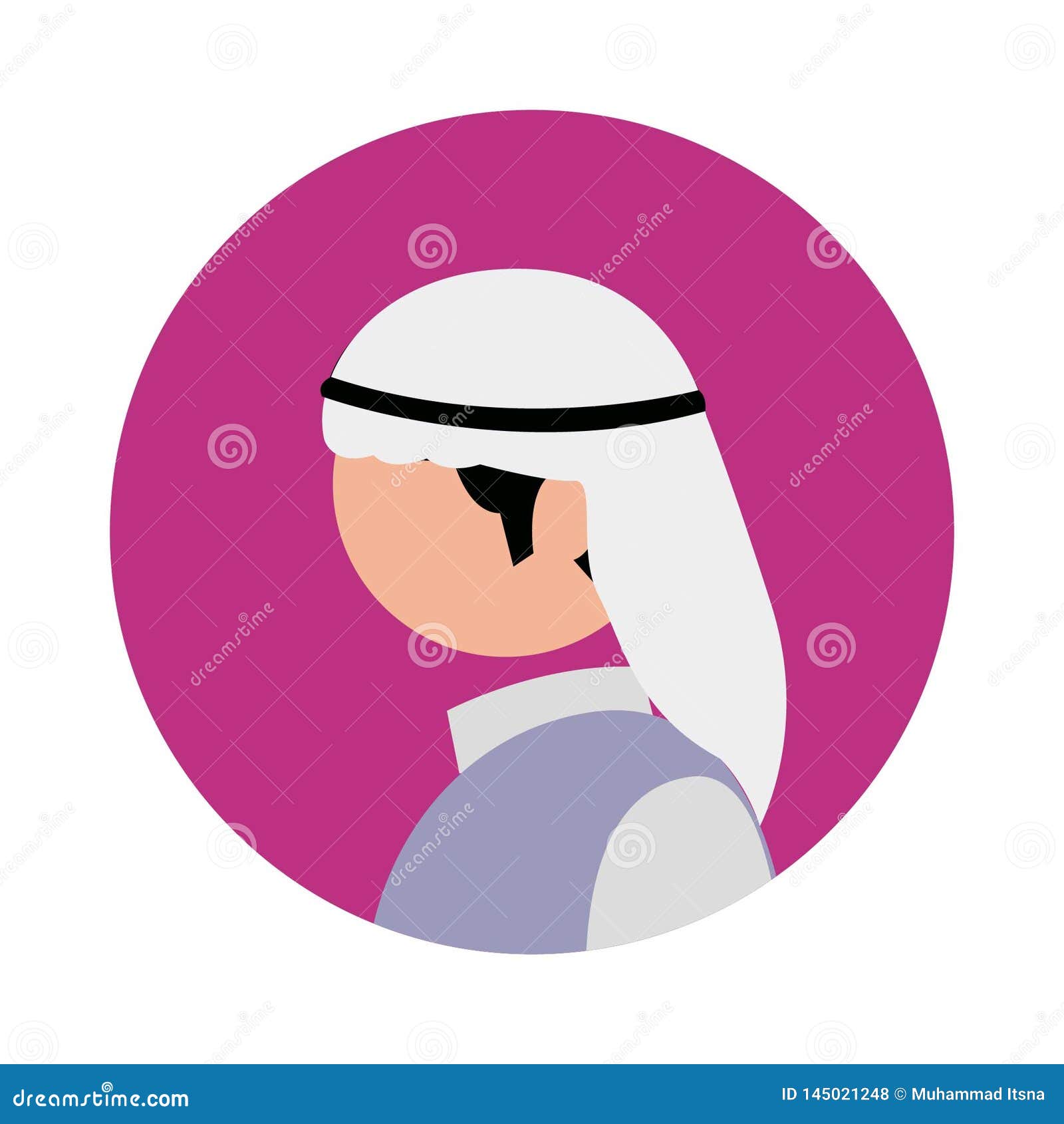 Flat Icon Arabic Men Icon stock vector. Illustration of nthis - 145021248