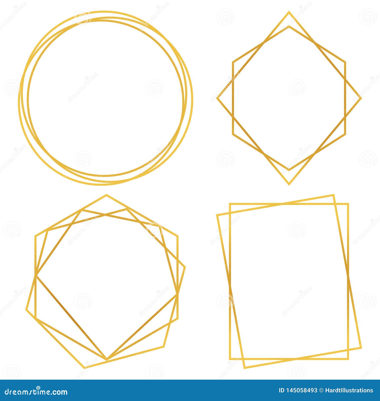 Geometric Polygonal Frames stock vector. Illustration of element ...