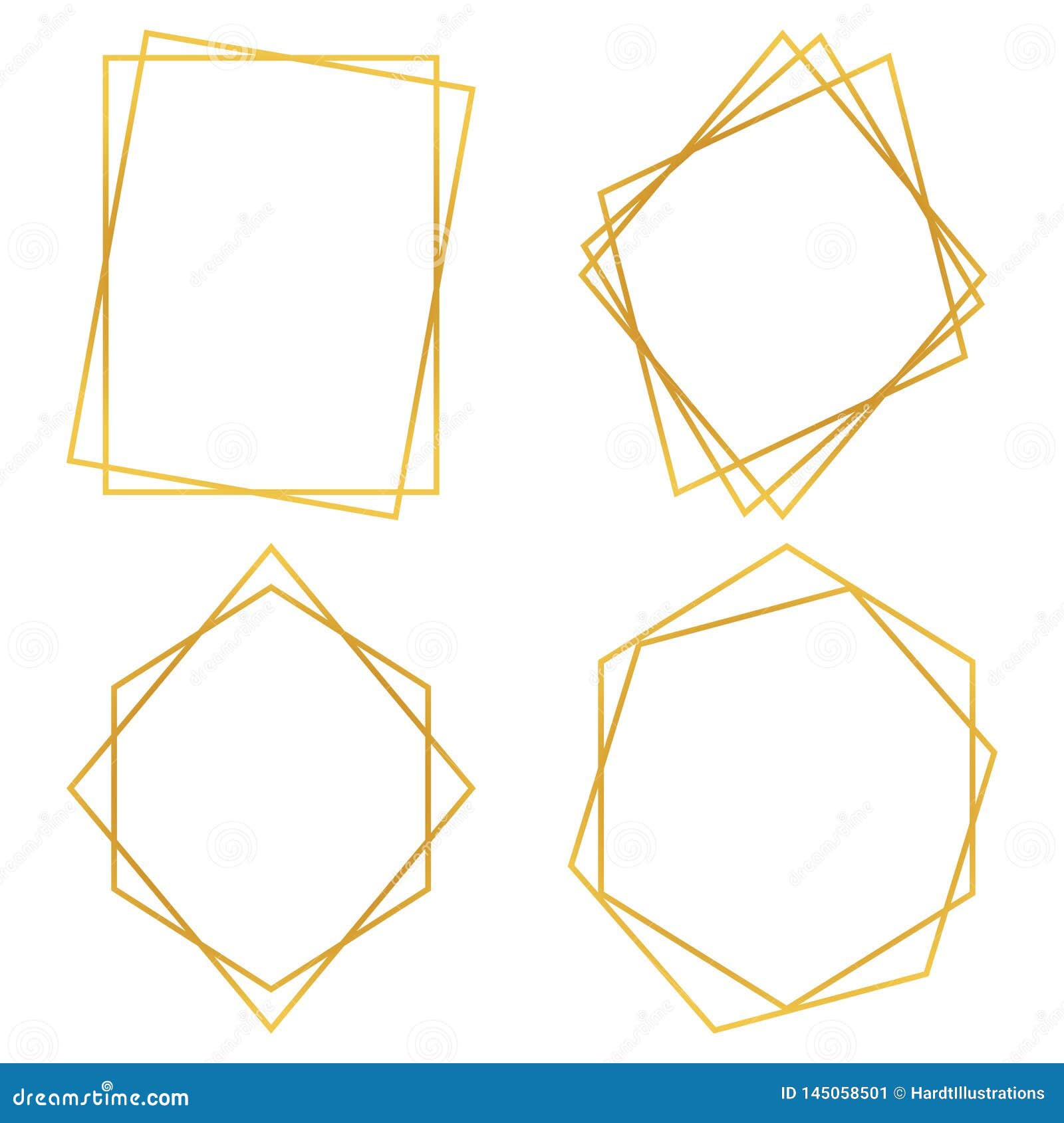 Geometric Polygonal Frames stock vector. Illustration of geometric ...