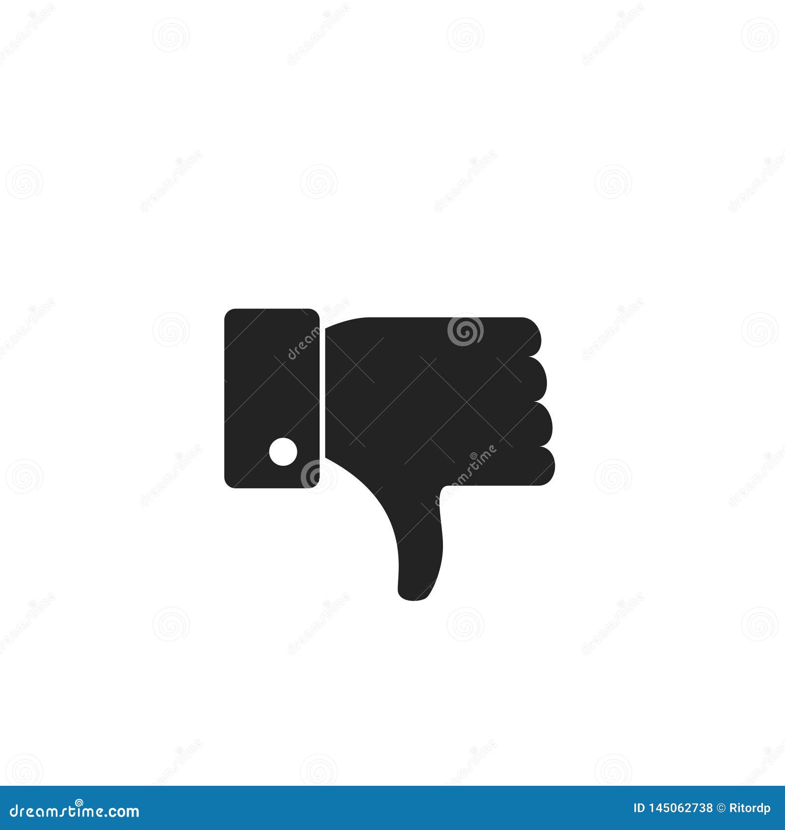 Dislike Glyph Vector Icon, Symbol or Logo. Stock Vector - Illustration ...