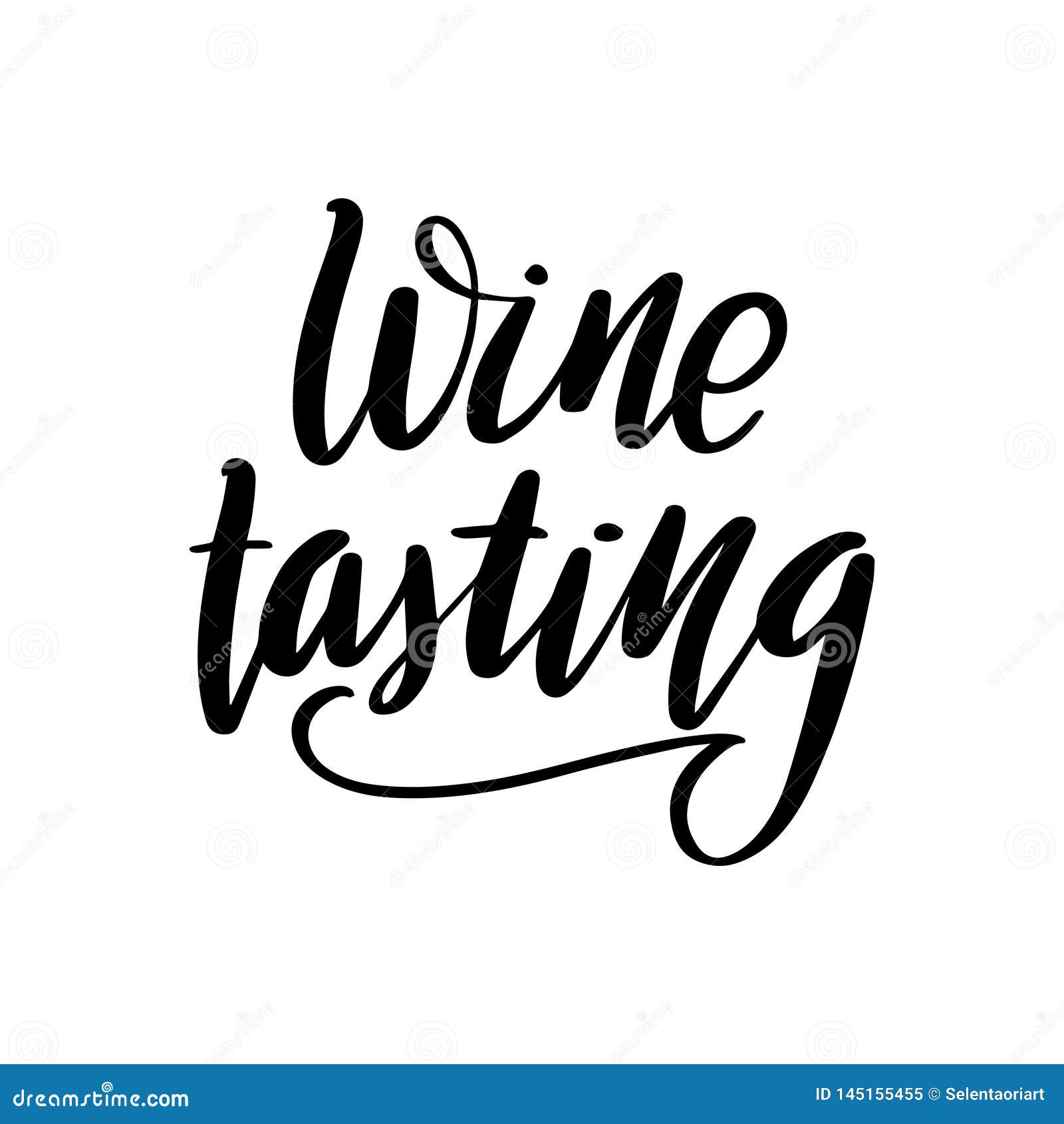 Lettering wine tasting stock vector. Illustration of black - 145155455
