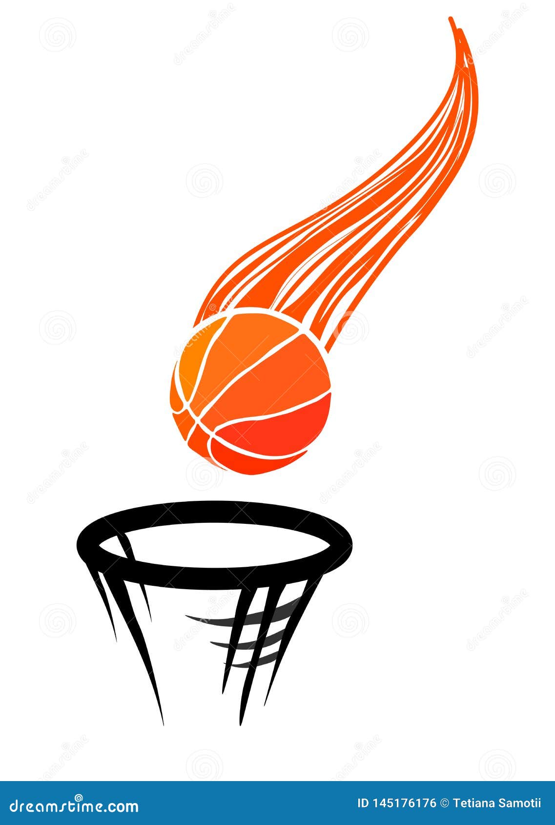 Web Vector Illustration of the Logo for Basketball, Consisting of ...