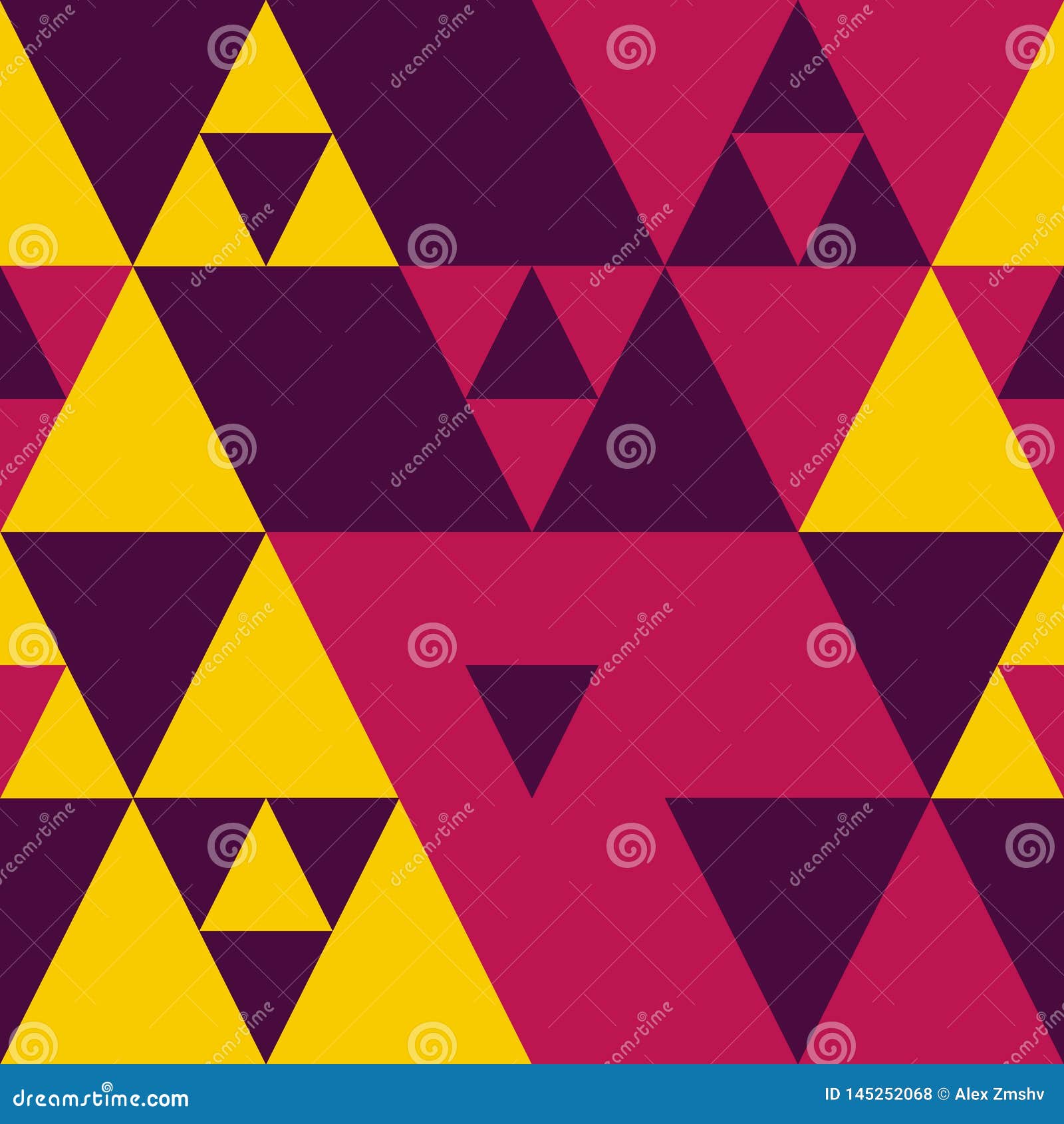 Geometric Color Triangles Seamless Pattern Vector Stock Vector ...