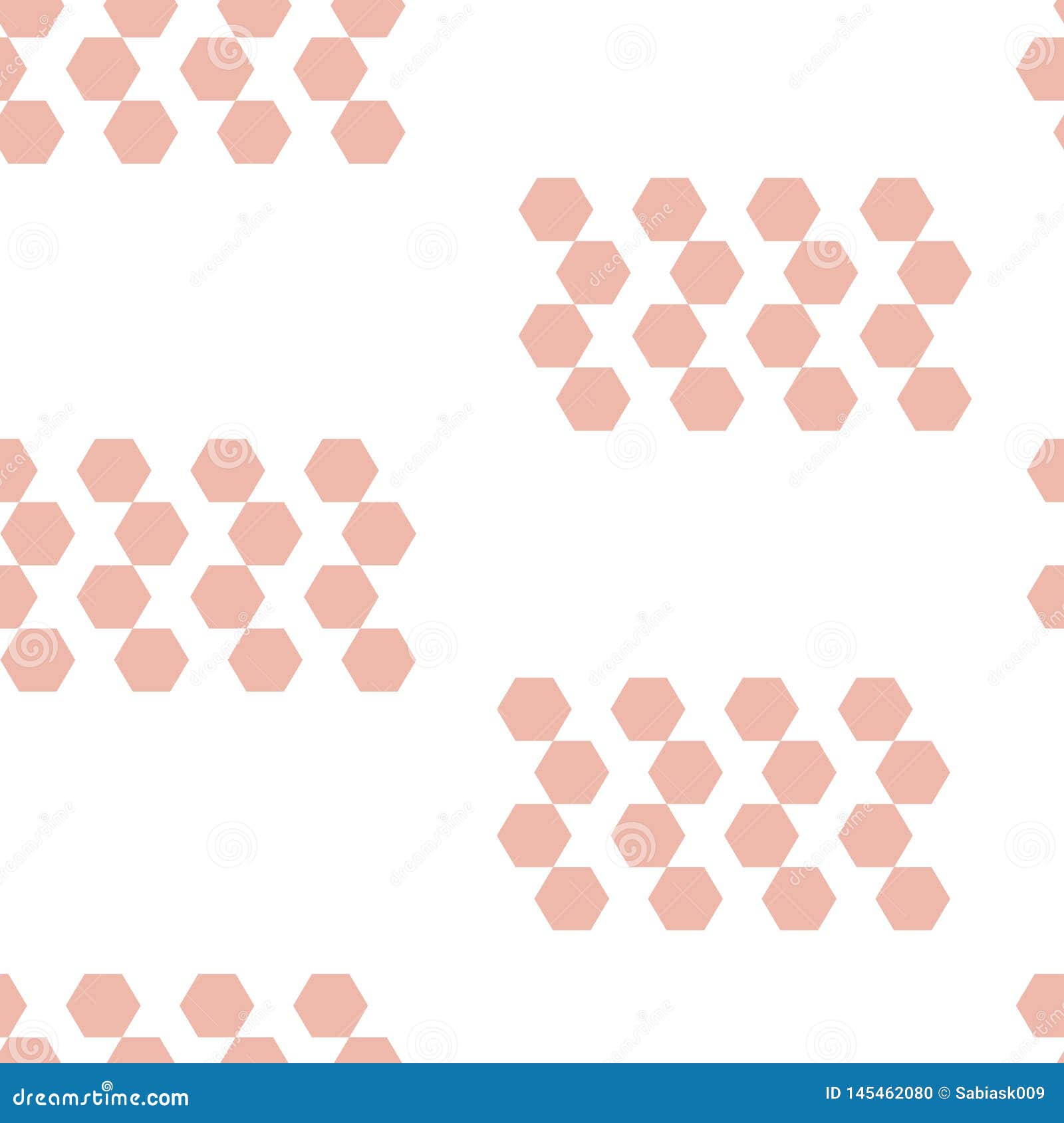 Geometric Shapes Hexagon Seamless Pattern Stock Illustration ...