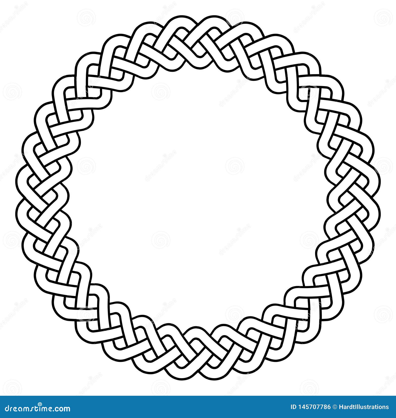 Celtic Knot Round Frame stock vector. Illustration of border - 145707786