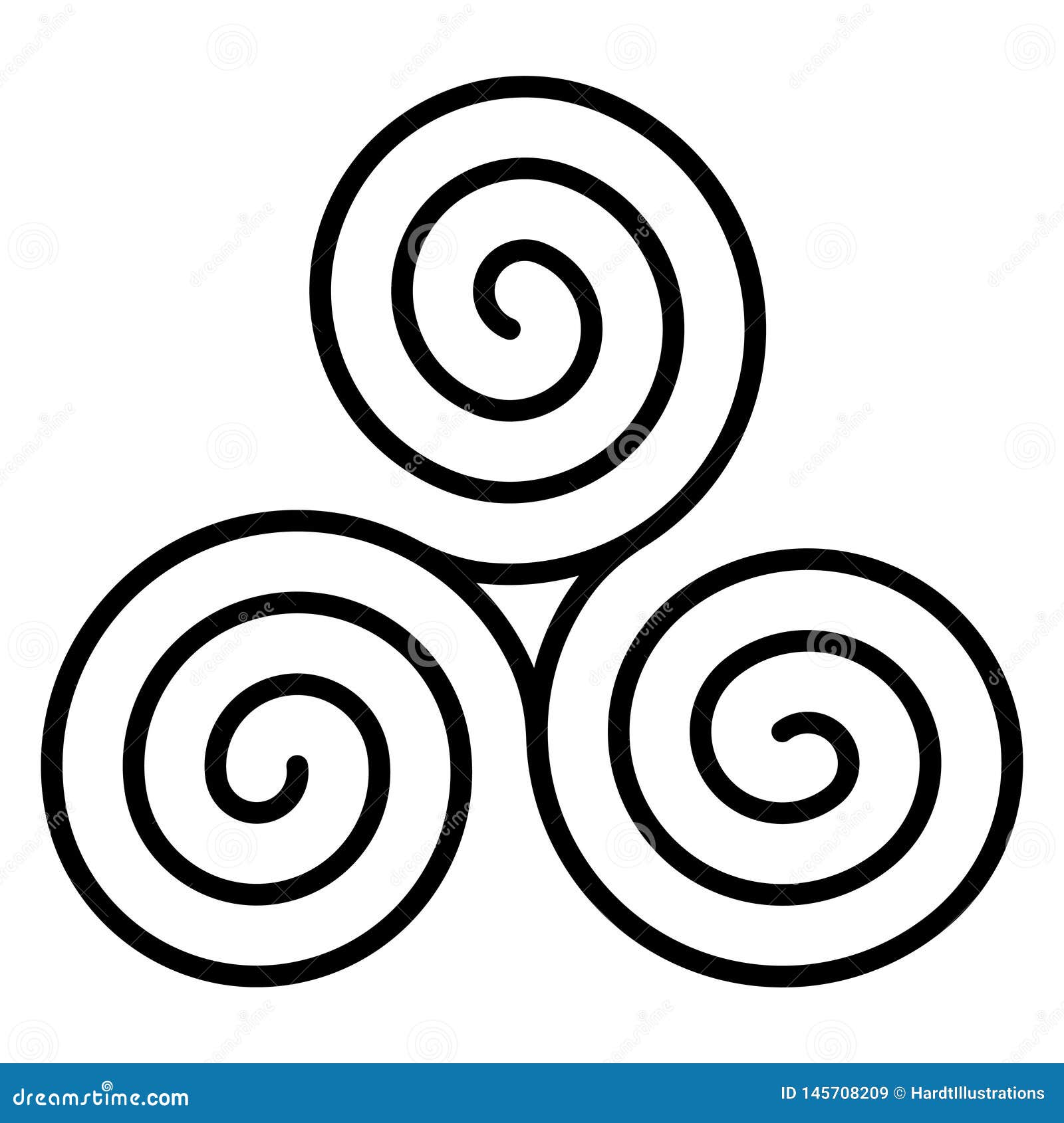 Celtic Triskele stock vector. Illustration of icon, abstract - 145708209