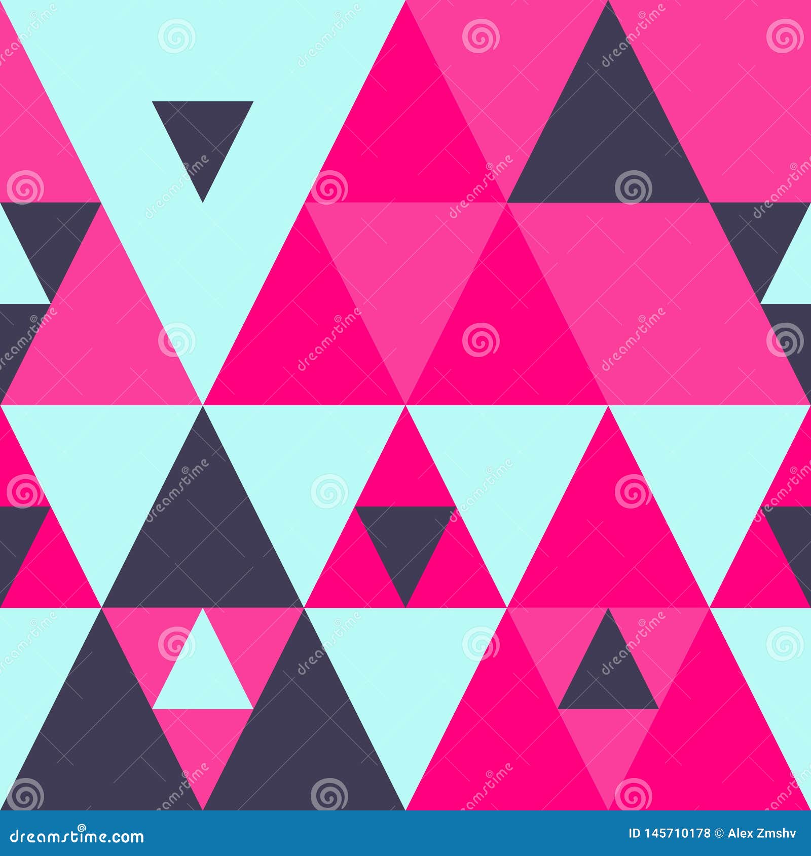 Geometric Color Triangles Seamless Pattern Vector Stock Vector ...