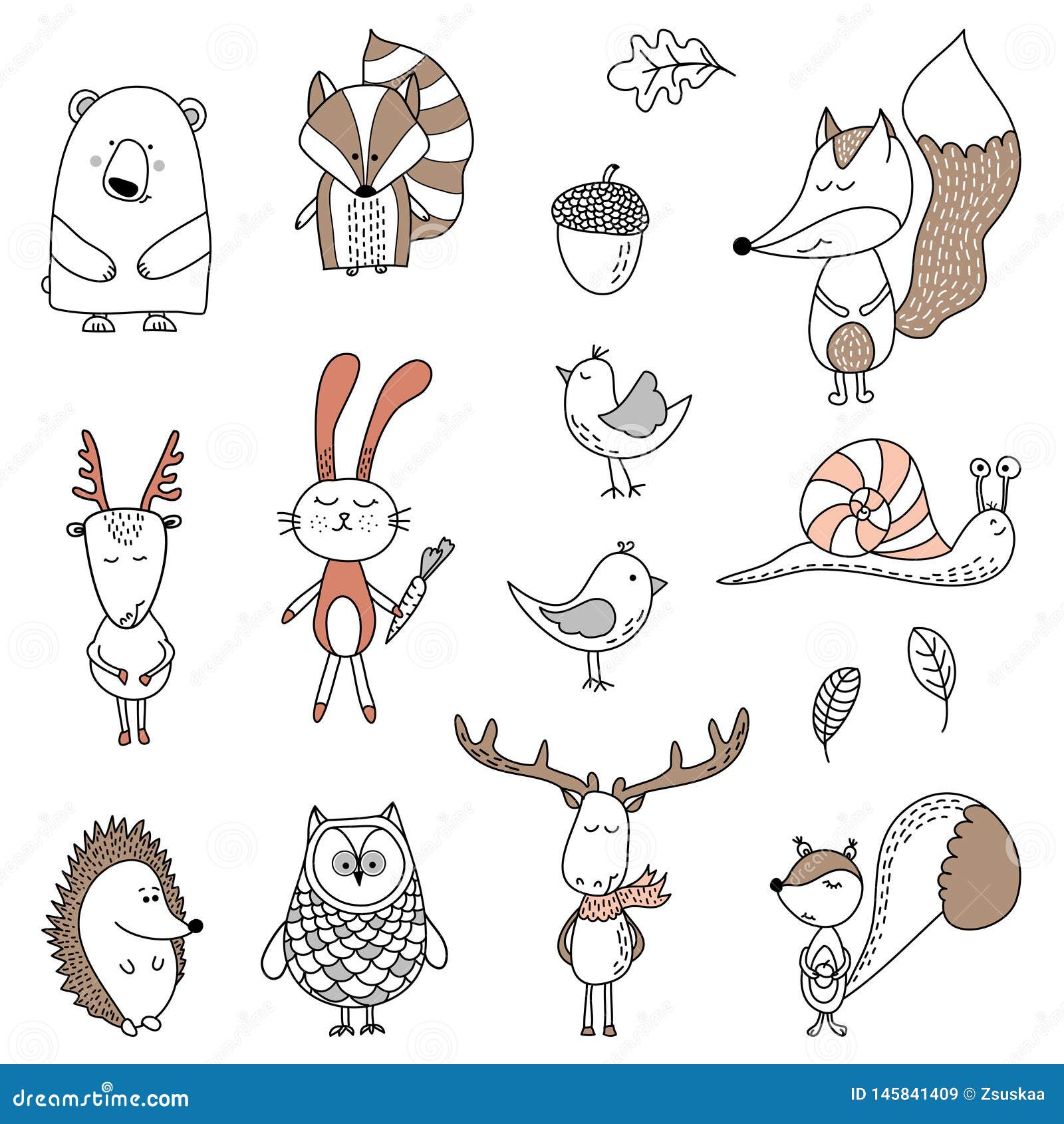 Vector Hand Drawn Doodle Character Illustrations. Stock Vector ...