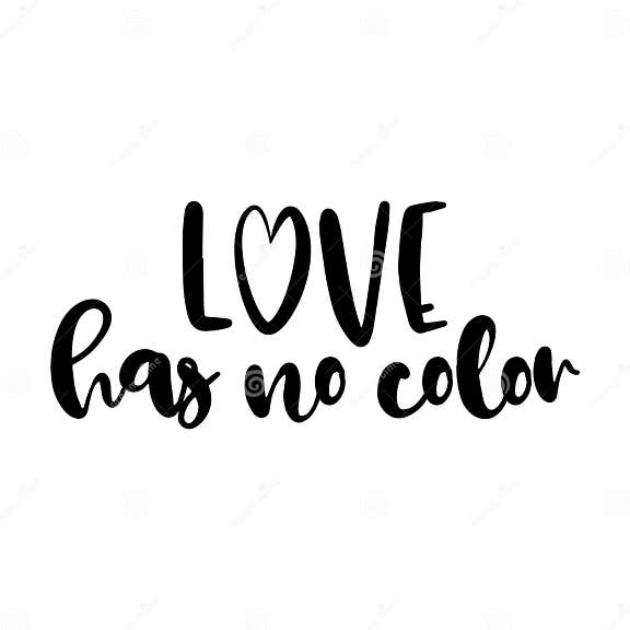 Love has no color stock vector. Illustration of message - 145841455