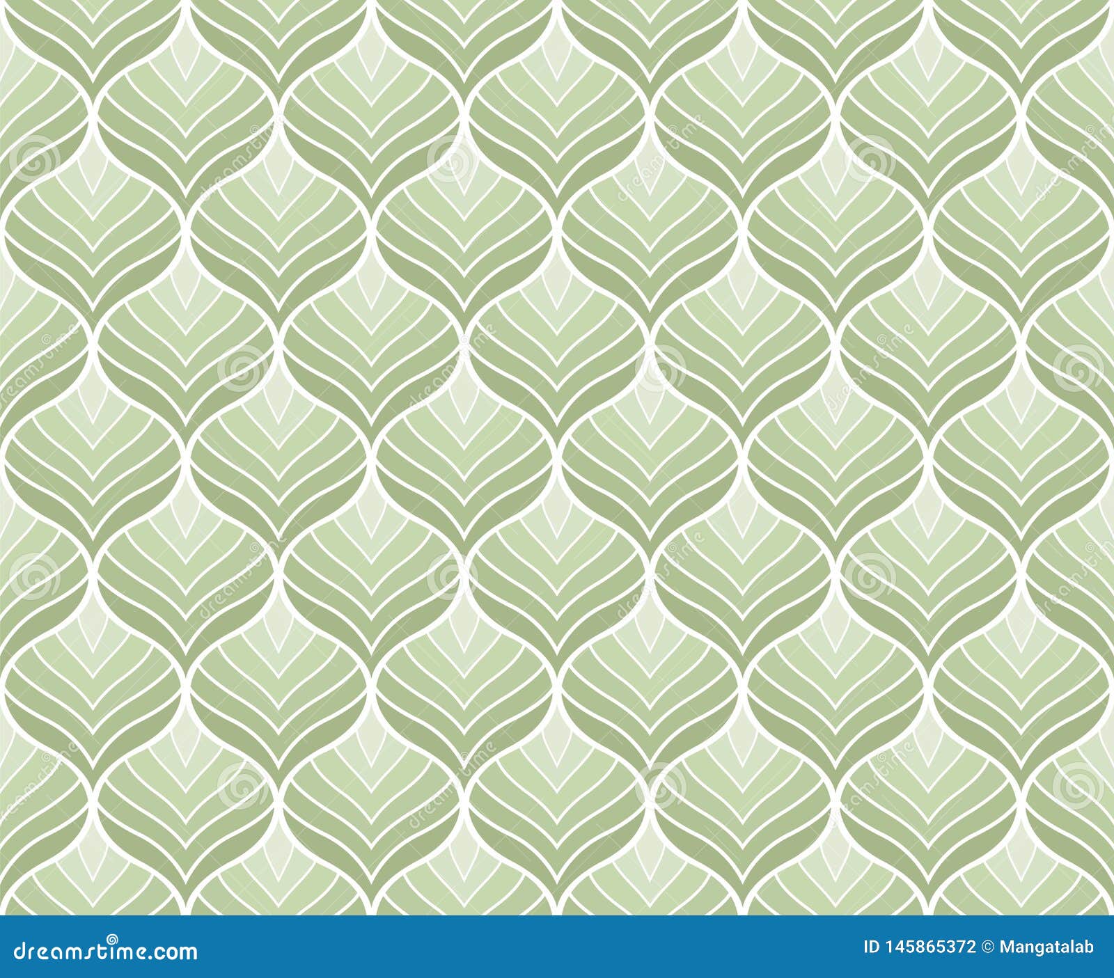 Geometric Leaves Vector Seamless Pattern. Abstract Vector Texture. Leaf ...