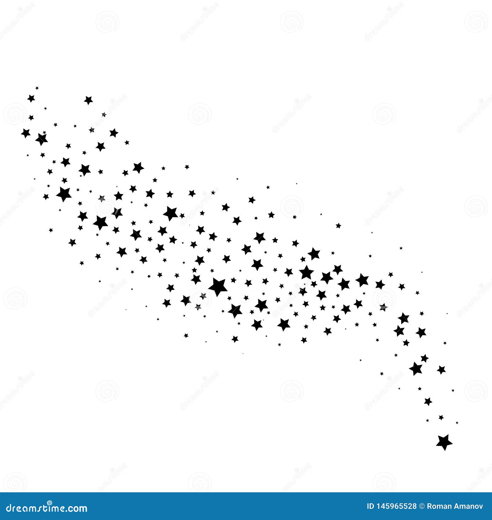 Magic Stardust Trail. Falling Star Stock Vector - Illustration of ...