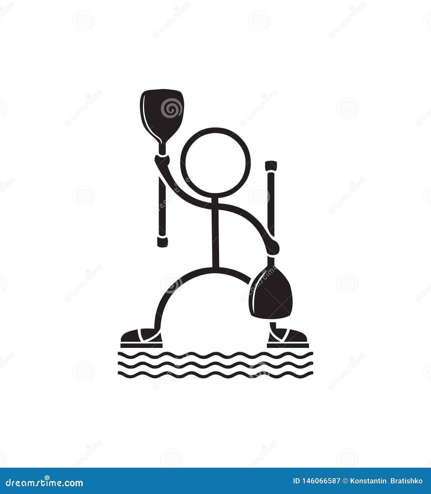 Water stick man stock illustration. Illustration of activity - 146066587