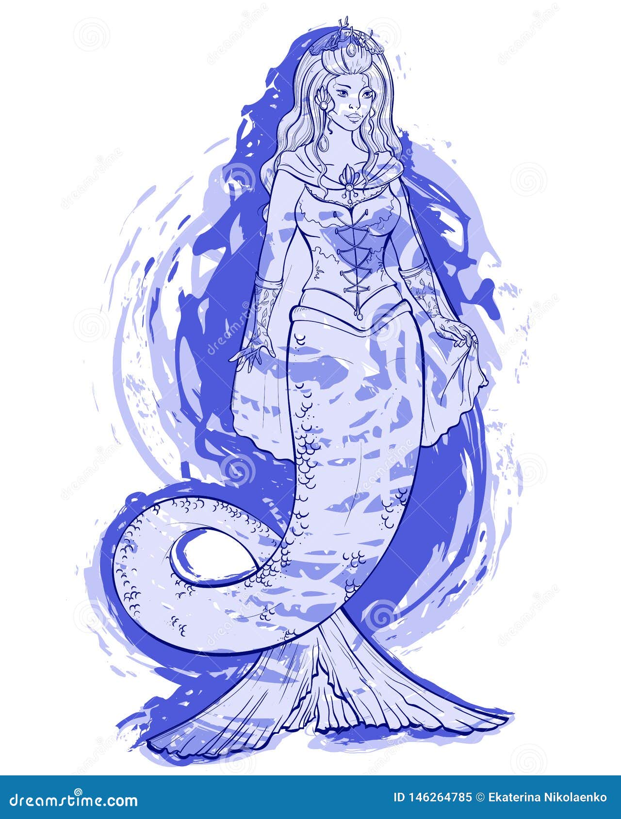 Mermaid Queen - Color Stock Photo | CartoonDealer.com #12027882