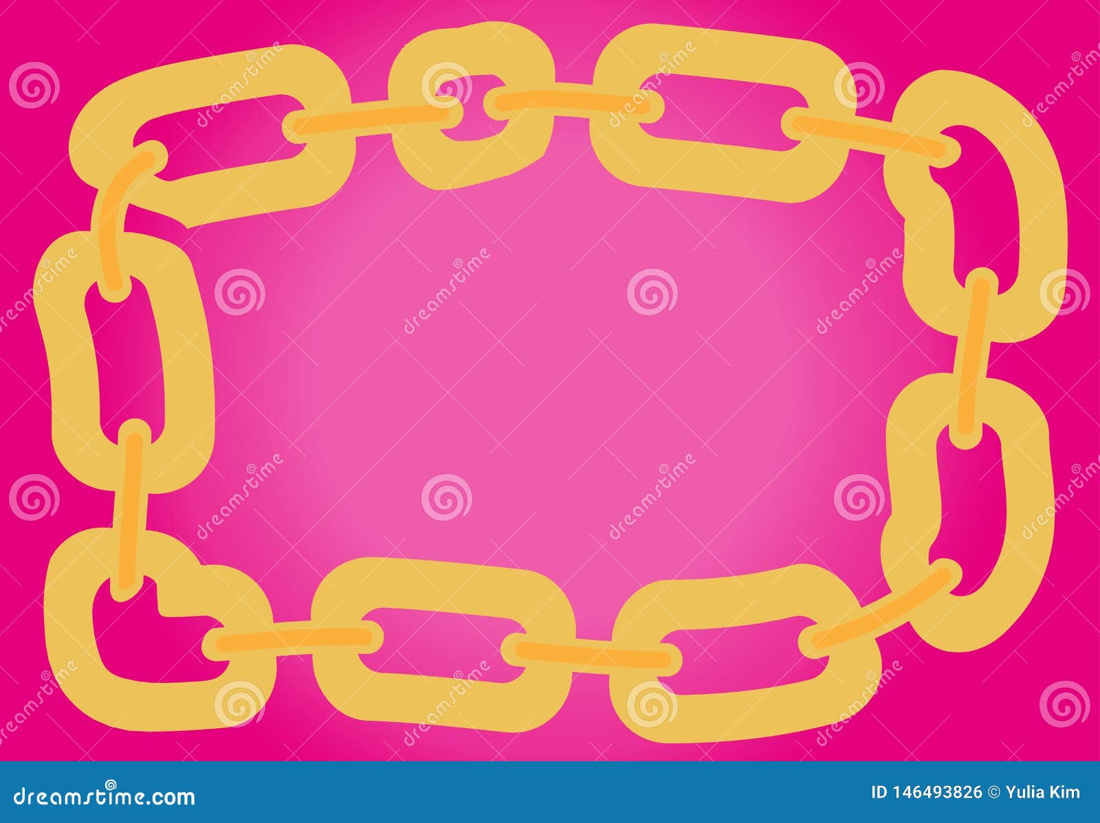 Vector Frame with Abstract Chain. Pink Background. Stock Vector ...