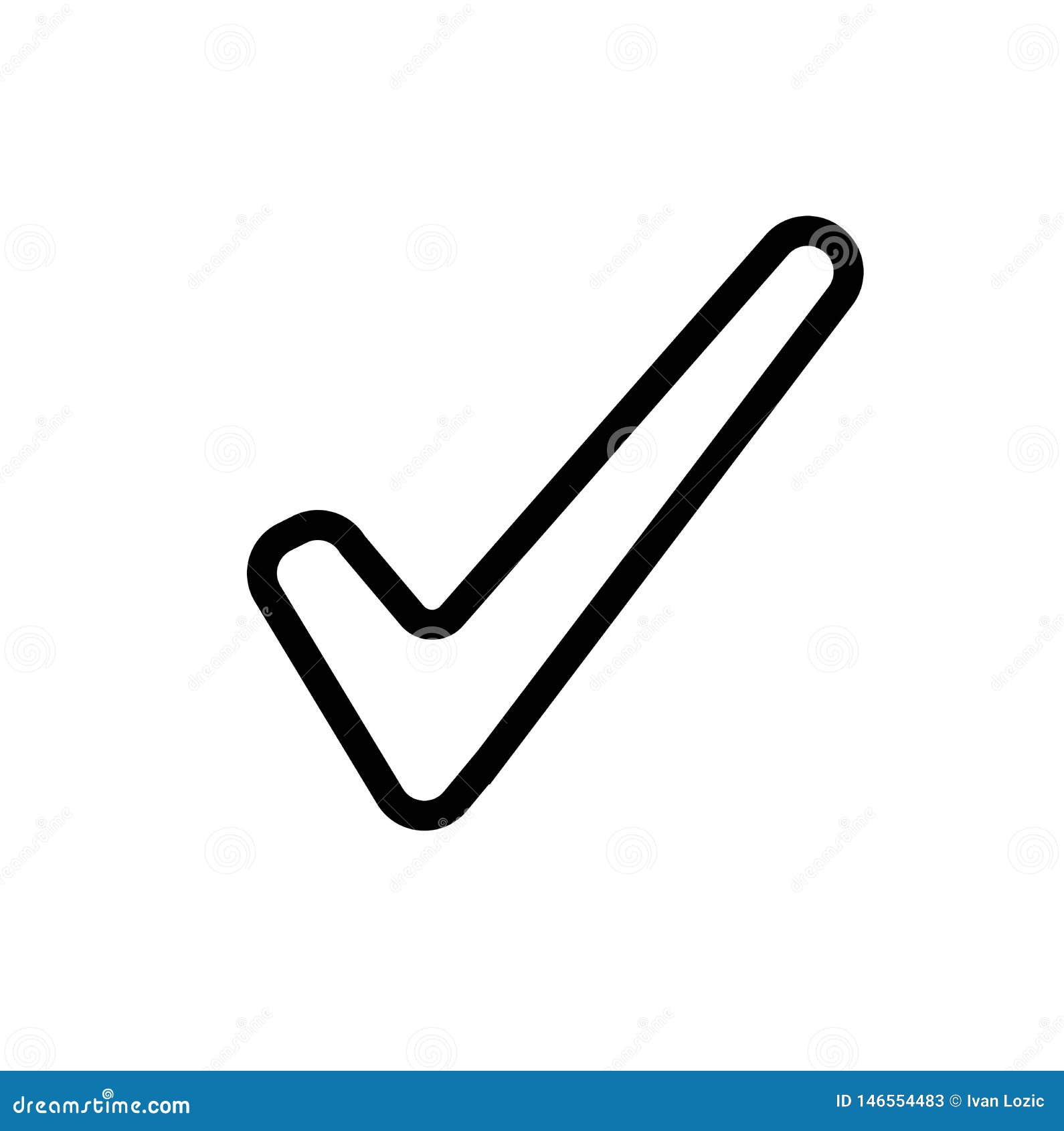 Checkmark line icon stock vector. Illustration of protect - 146554483