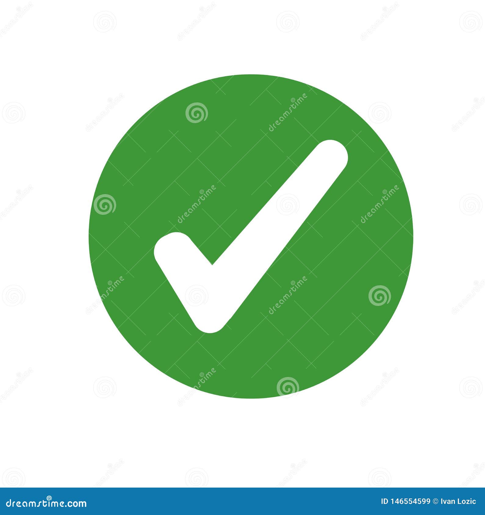 Flat Icon Check Mark Isolated Stock Vector - Illustration of flat, icon ...