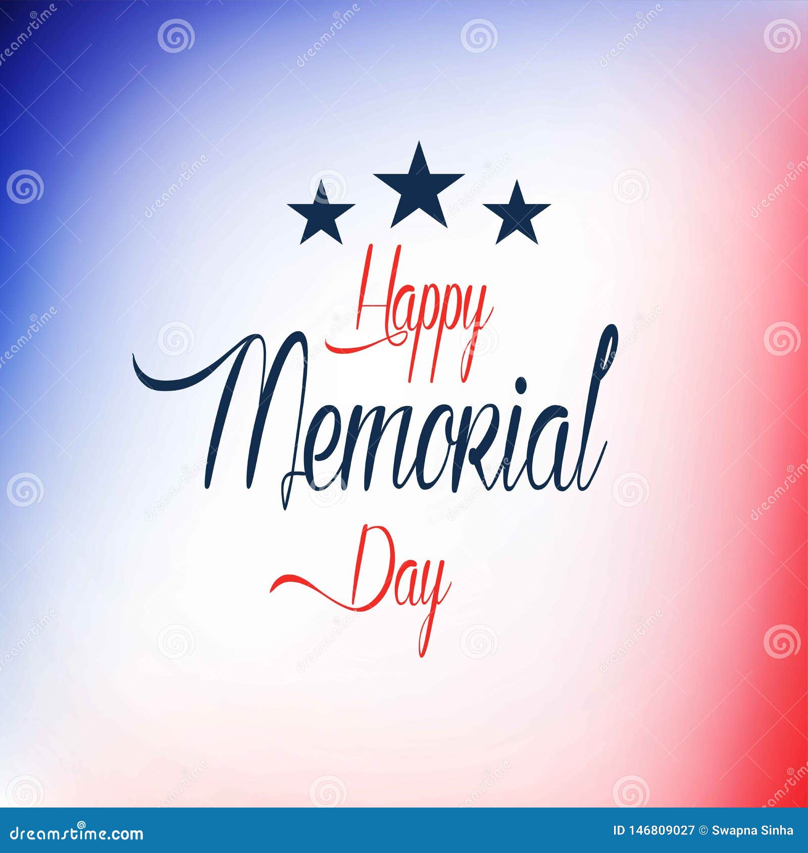 Happy Memorial Day stock illustration. Illustration of greeting - 146809027