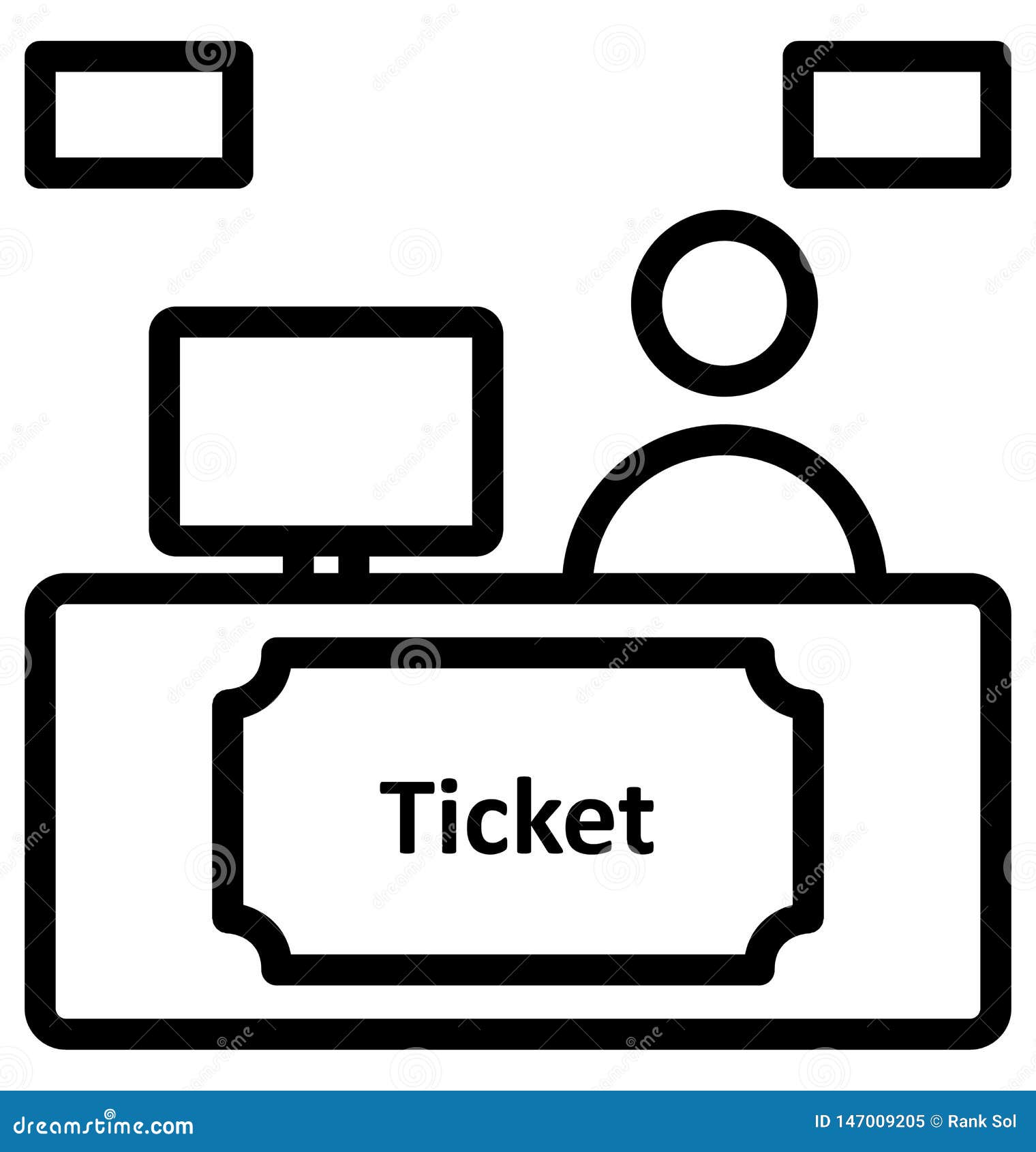 Cinema Reception Isolated Vector Icon Which Can Easily Modify or Edit ...