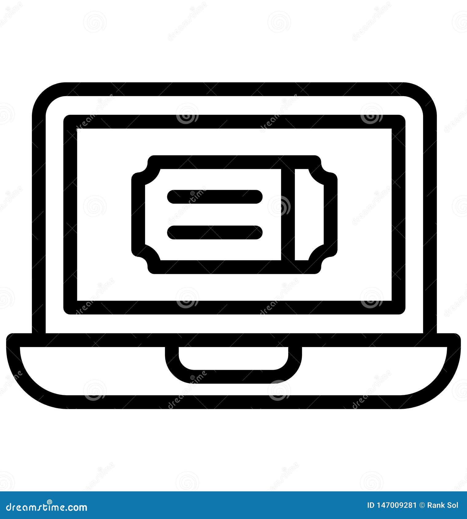 Online Ticket Isolated Vector Icon Which Can Easily Modify or Edit ...