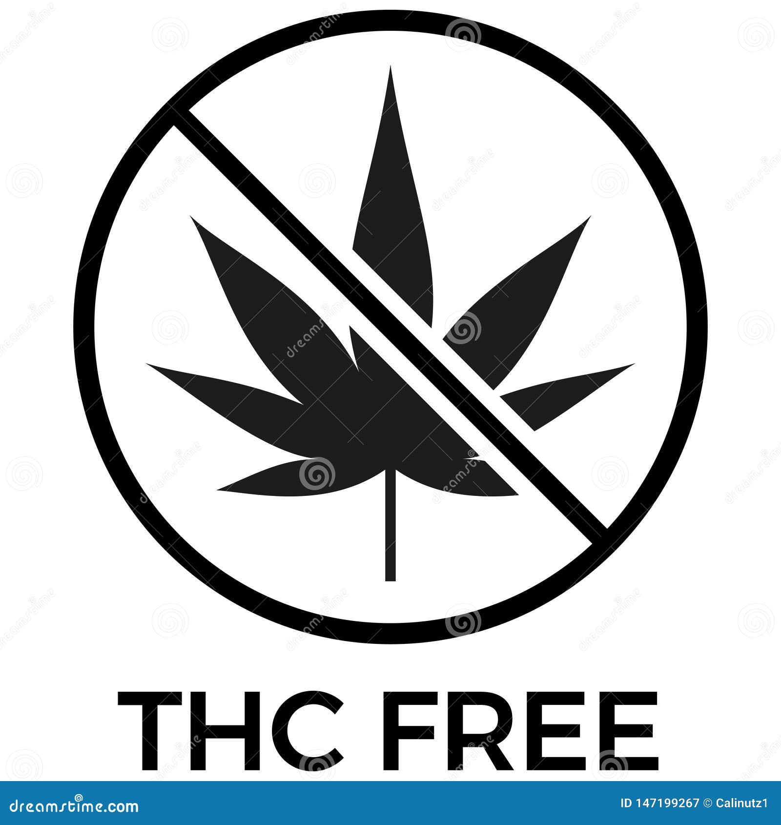THC Free Icon on White Background - Vector Stock Vector - Illustration ...