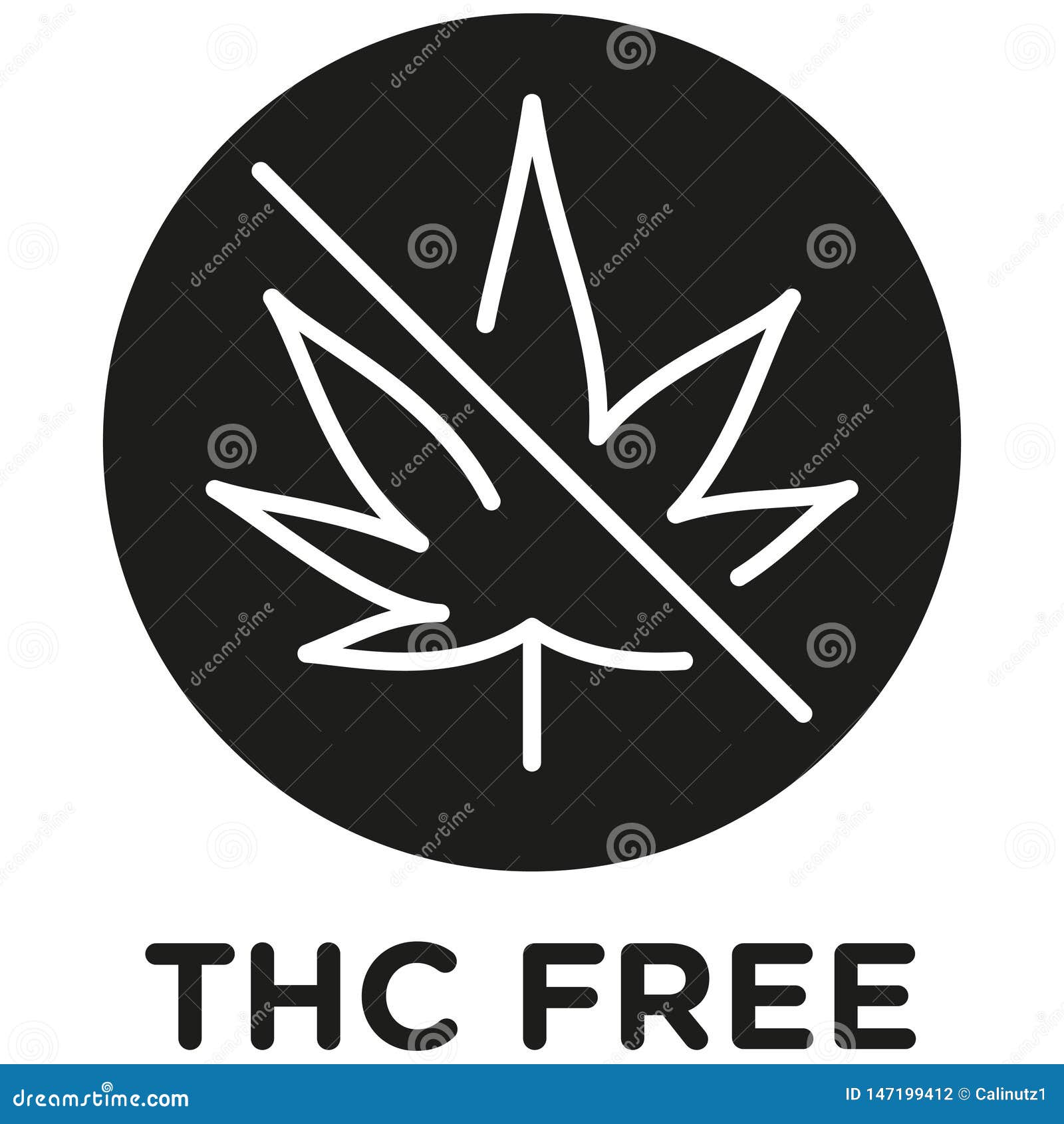 THC Free Icon on White Background - Vector Stock Vector - Illustration ...