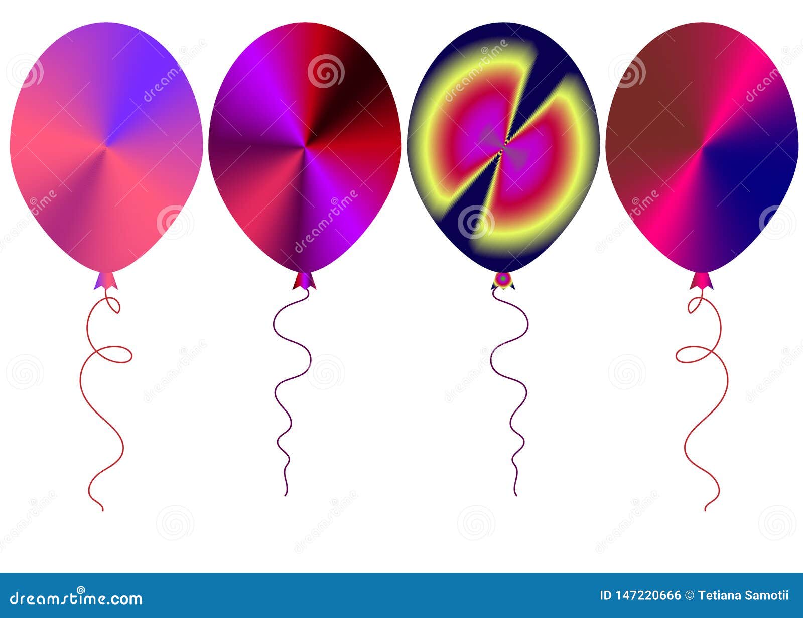 Web Colored Balloons. Set Vector Illustration. Stock Illustration ...