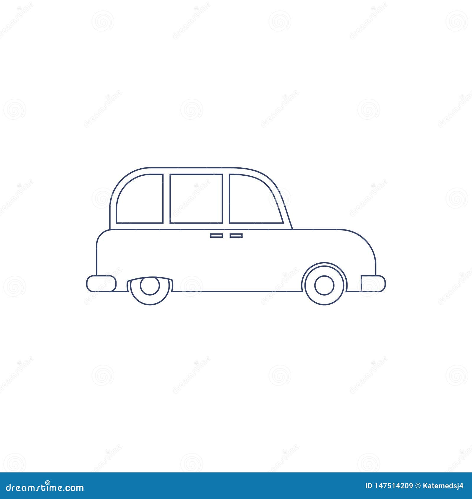 Vector London Cab for Coloring. Illustration for Children Coloring Book ...