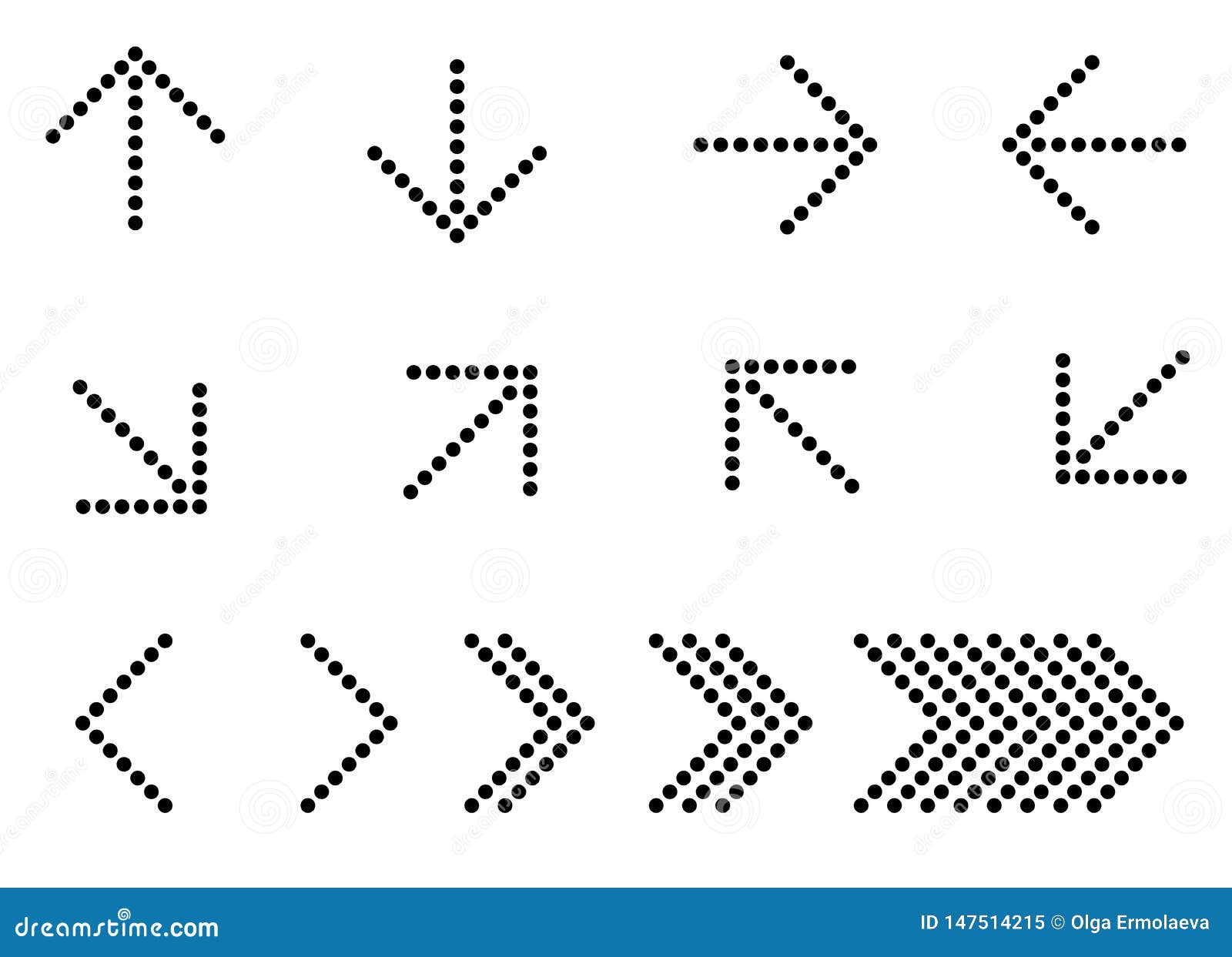 Arrow icon set stock vector. Illustration of line, arrowheads - 147514215