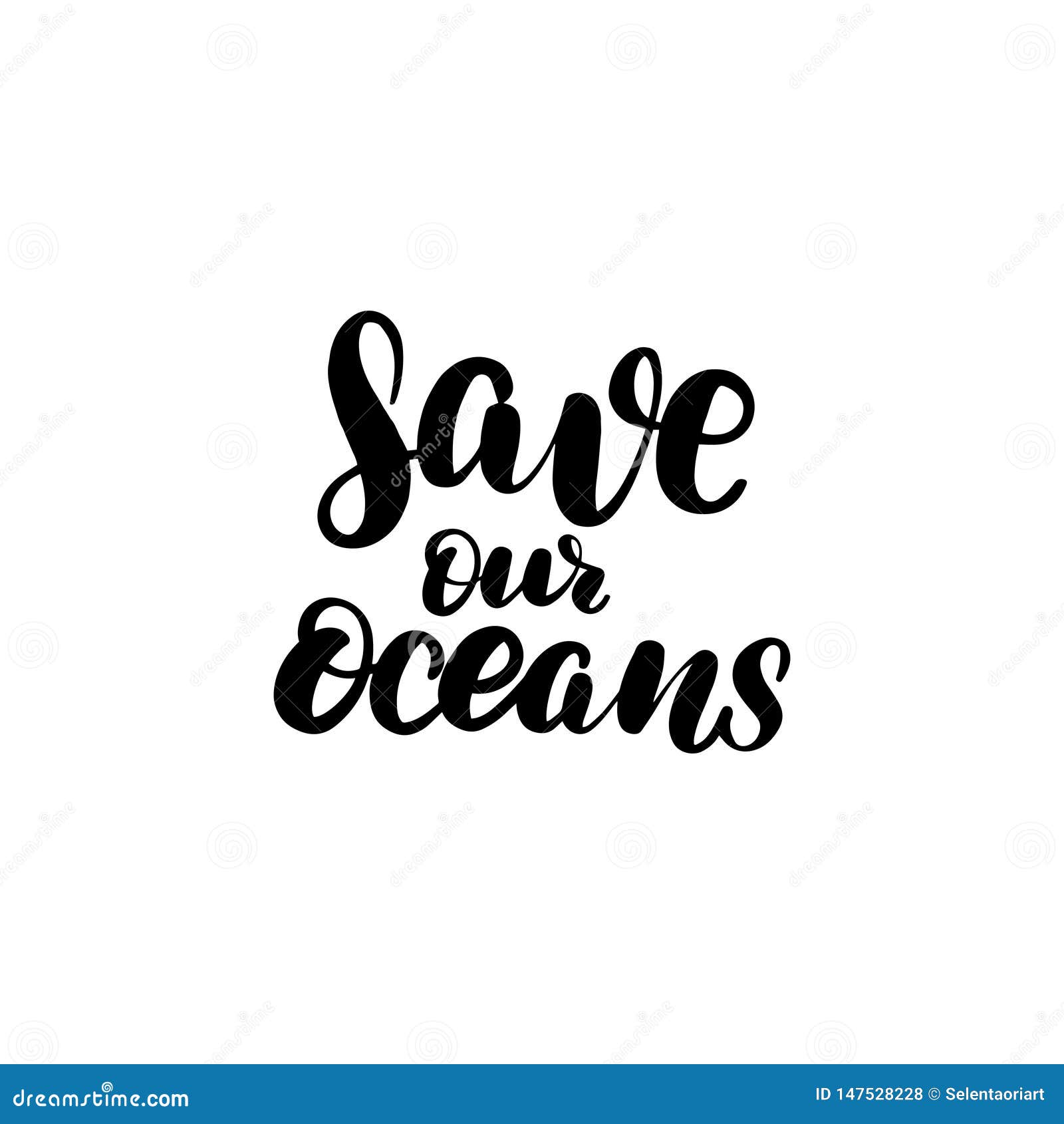 Save our oceans stock vector. Illustration of abstract - 147528228