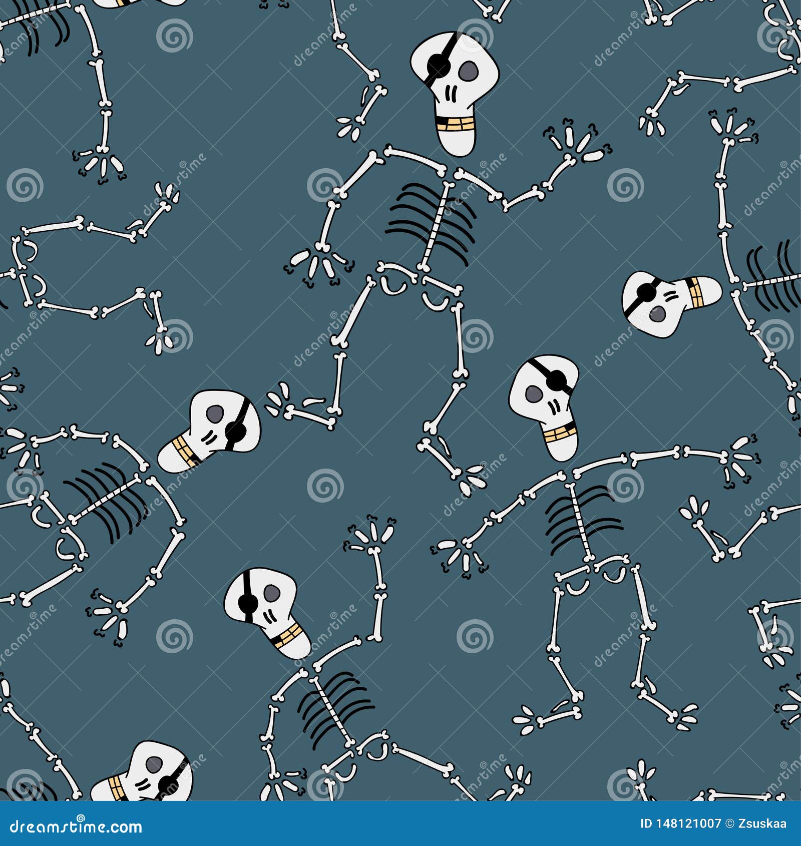 Funny Vector Eps 10 Pattern, Dark Blue Background with Dancing ...
