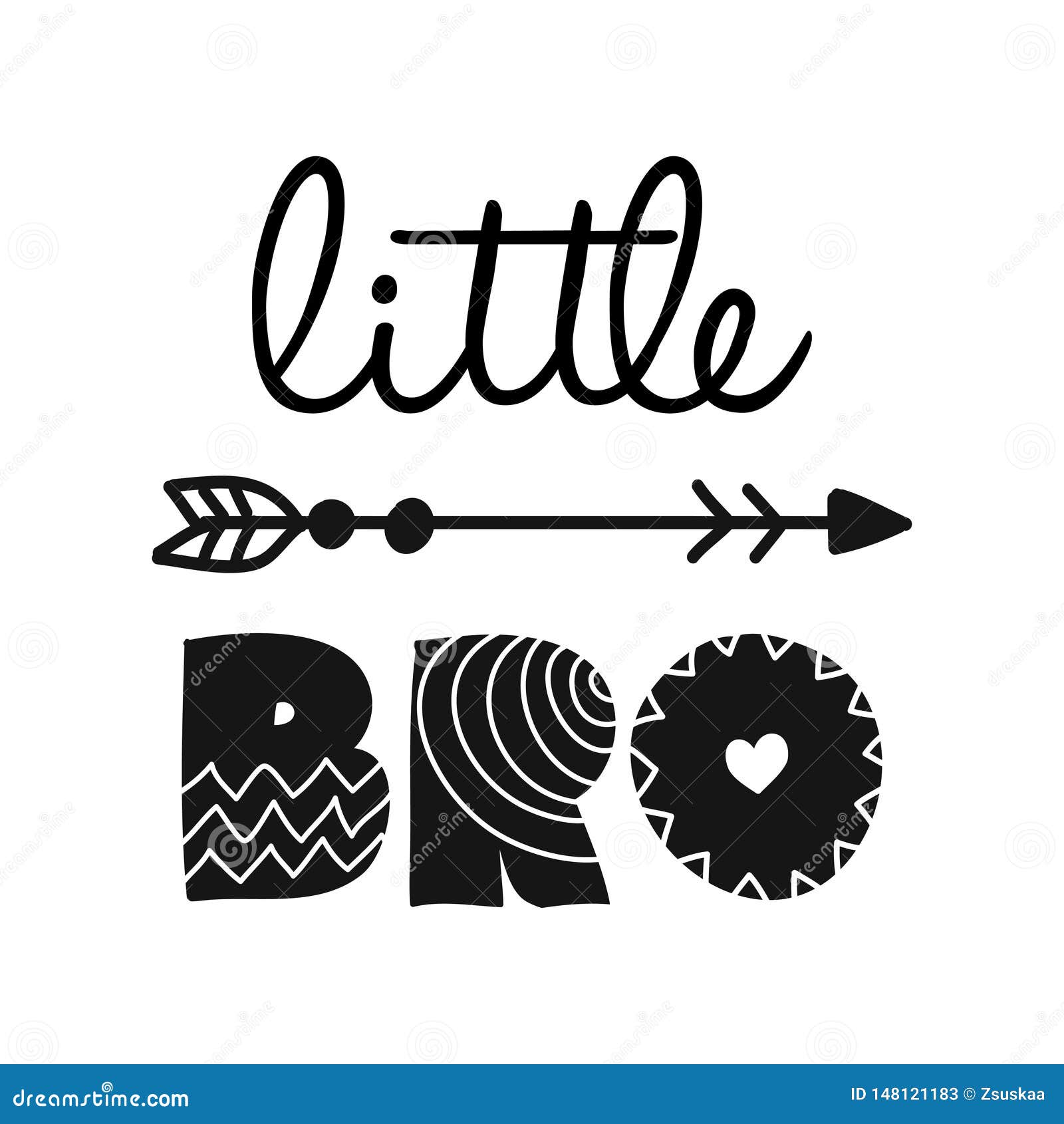 Little Bro, Lil Brother - Scandinavian Style Illustration Text for ...